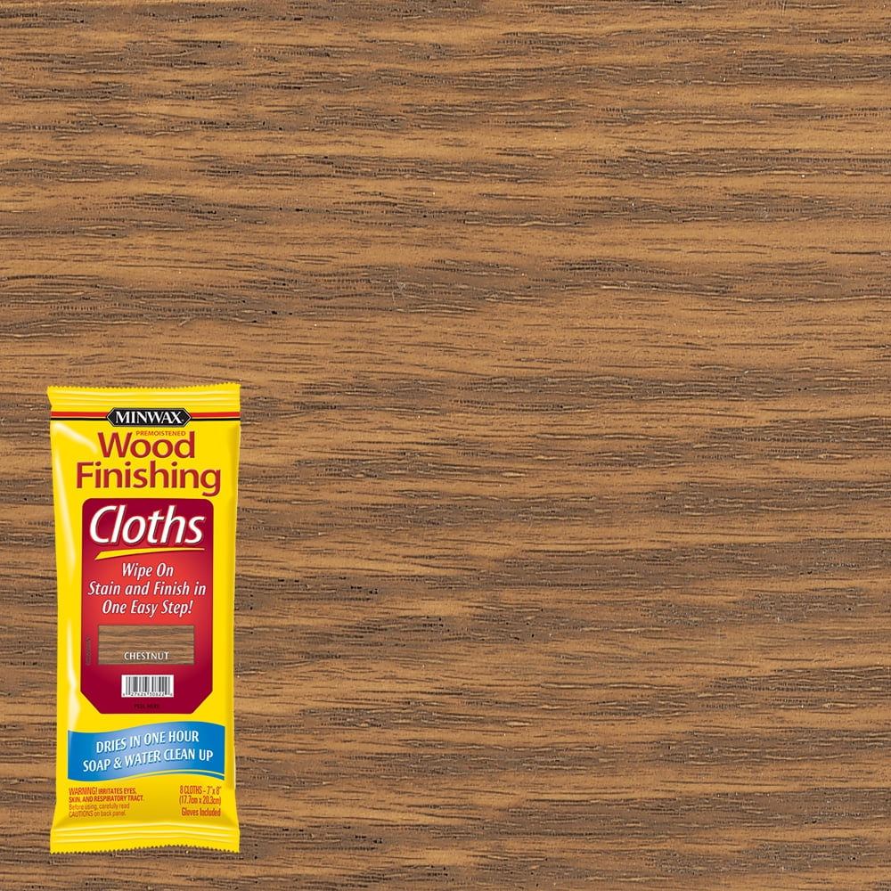 Minwax Wood Finishing Cloths, Chestnut, 8 Cloths - Walmart.com