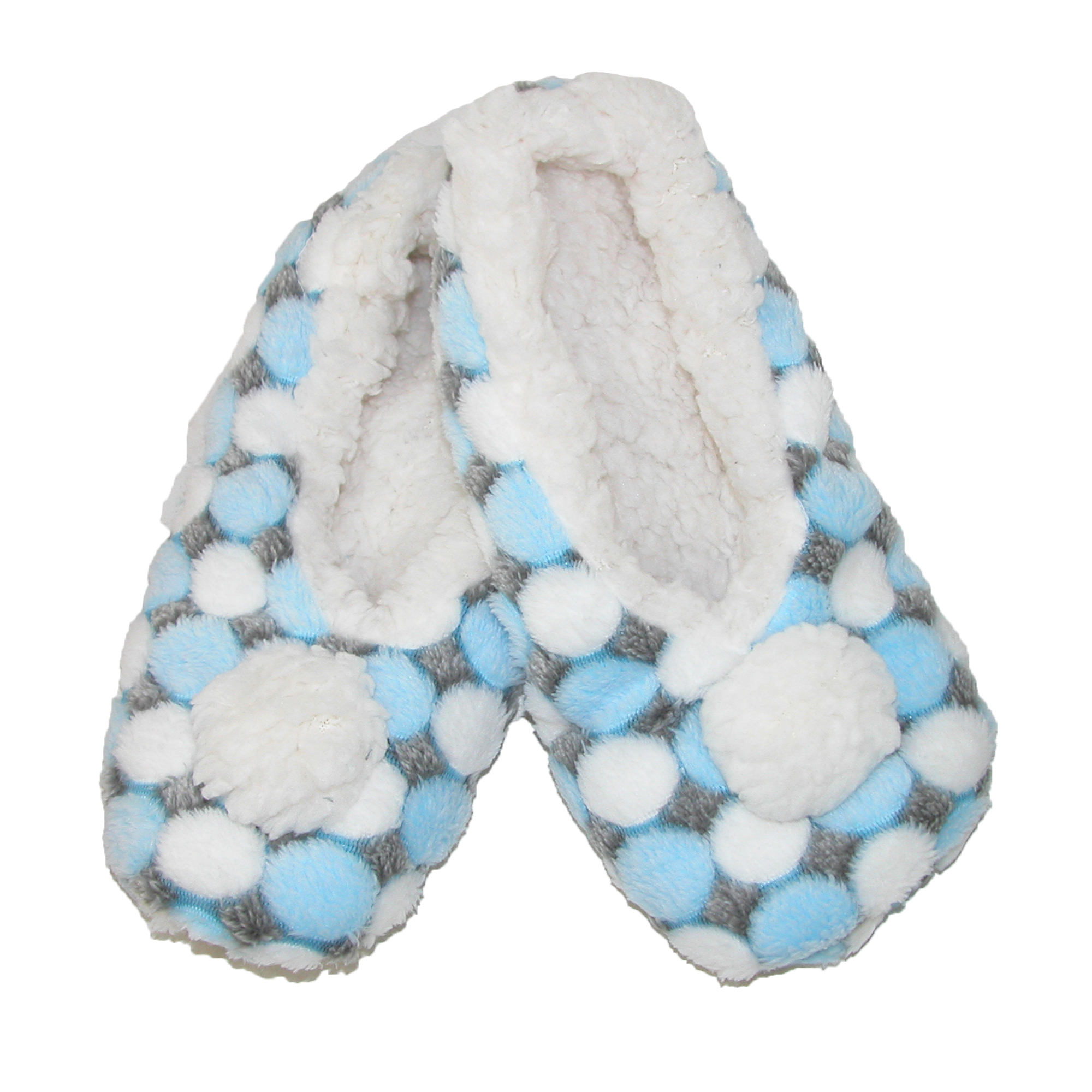 Minx NY Women's Super Fuzzy Dotz Slippers with Poms - Walmart.com