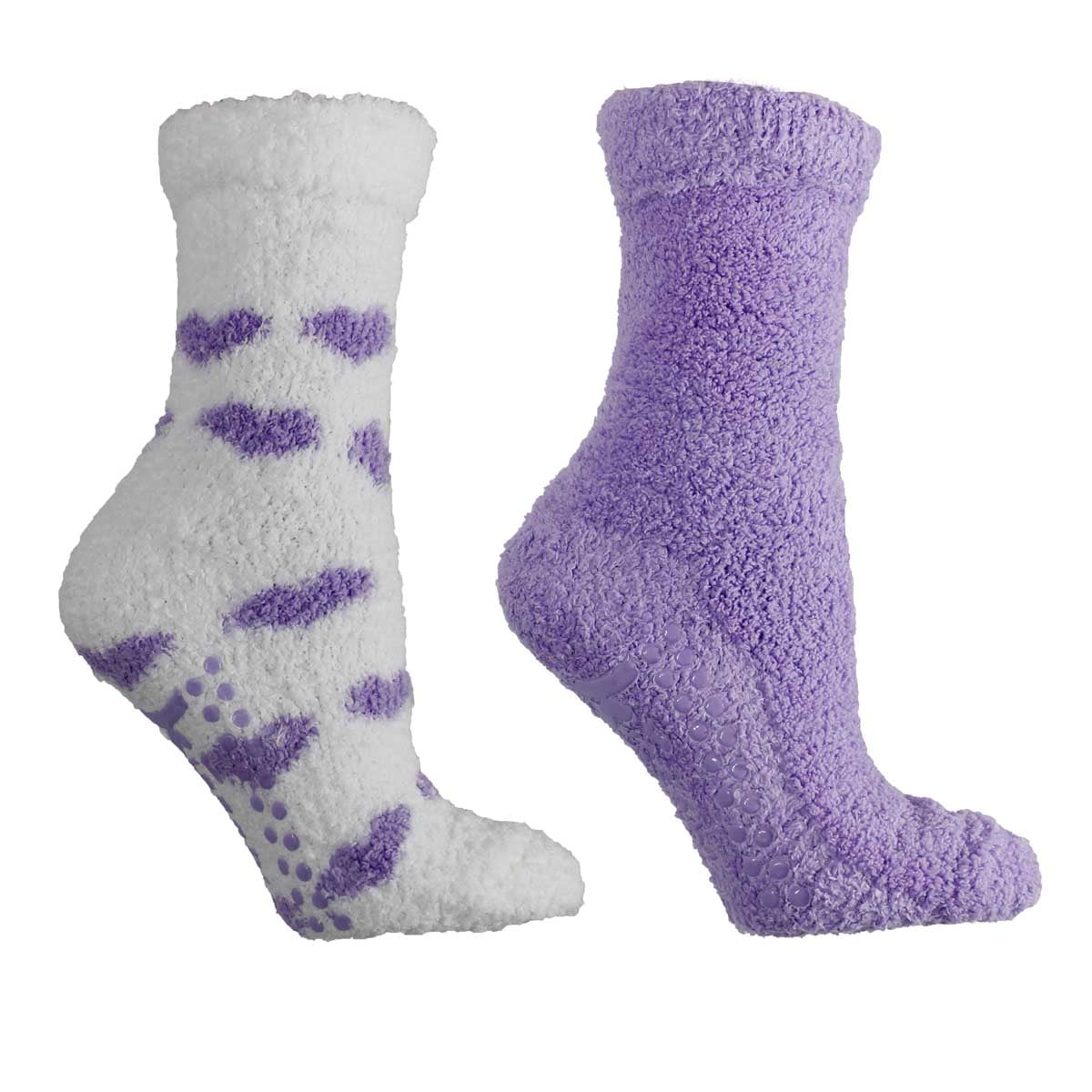 MinxNY Women's Lavender Infused Slipper Socks, 2-Pair Pack with ...