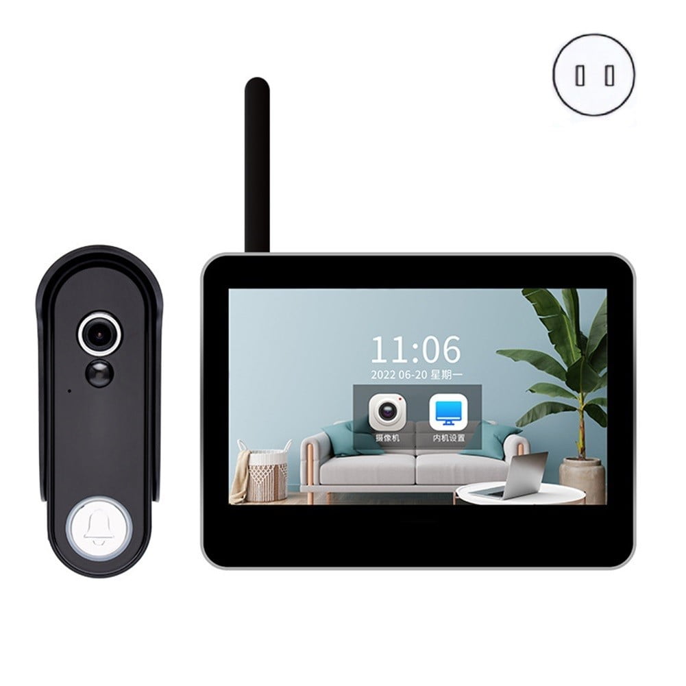 Minxio 7 Inch 1080p HD Wireless Video Door Intercom with Camera, Motion ...