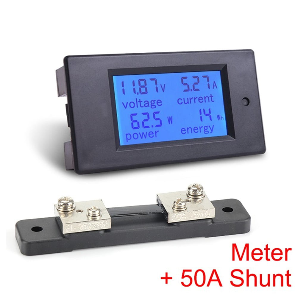 Minxio Digital DC Voltmeter Ammeter LCD 4 in 1 Voltage Current Power ...