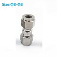 Minxio Stainless Steel Compression Tube Fitting Straight Connect Double ...