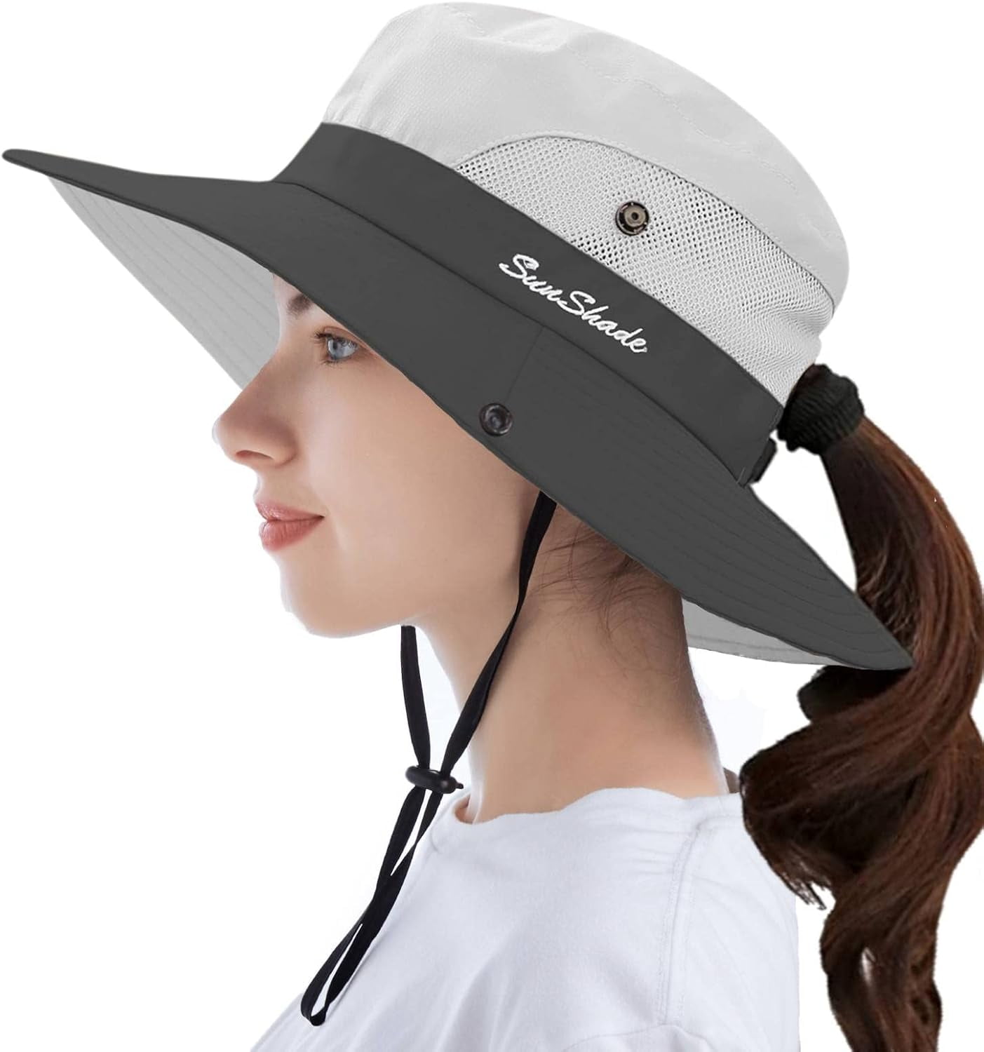 Minzimin 1/2 Pack Womens Wide Brim Sun Hats Foldable UV Protection ...