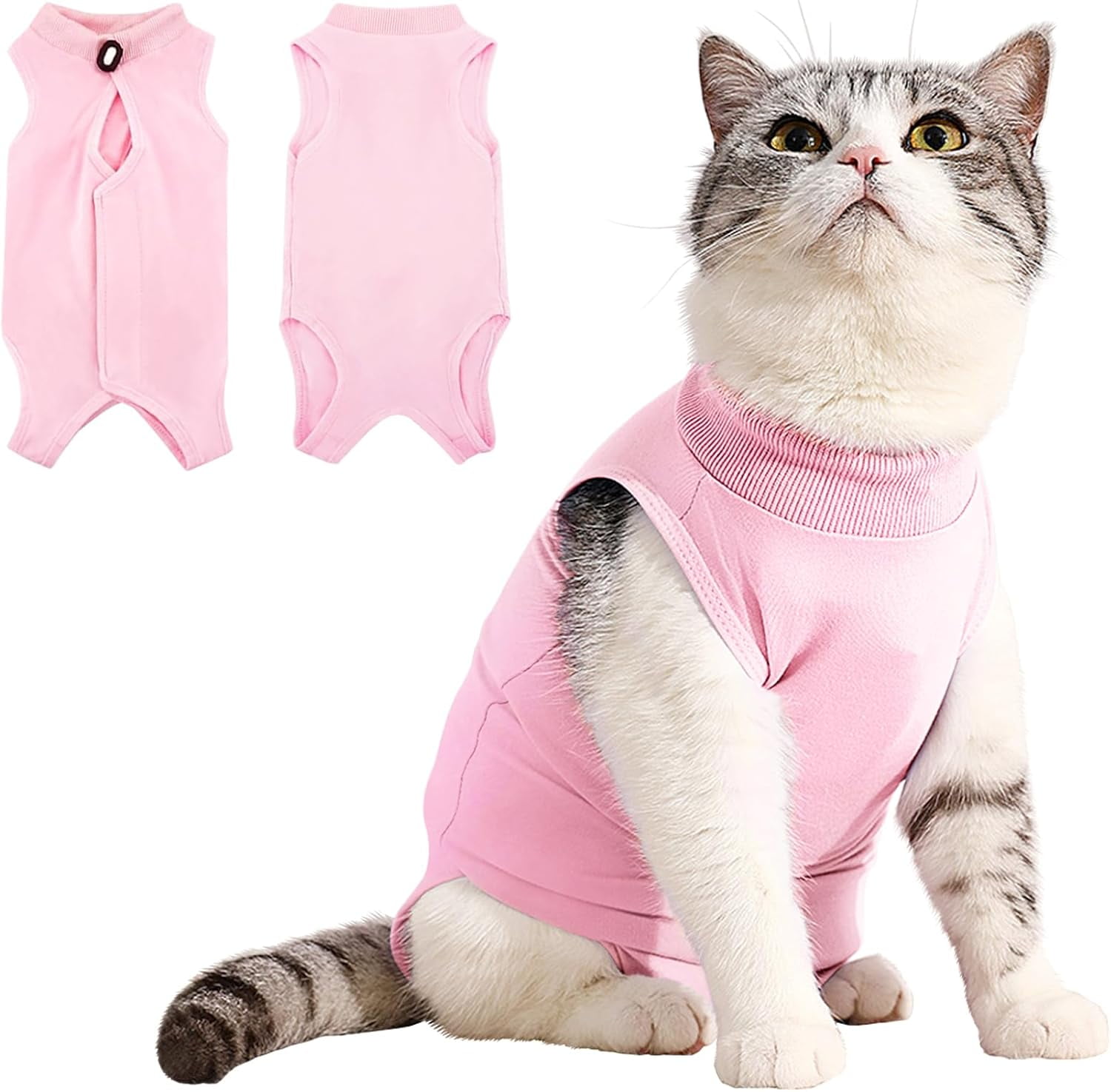 Minzimin 1/2Pack Cat Surgery Recovery Suit Kitten Onesie for Cats After ...