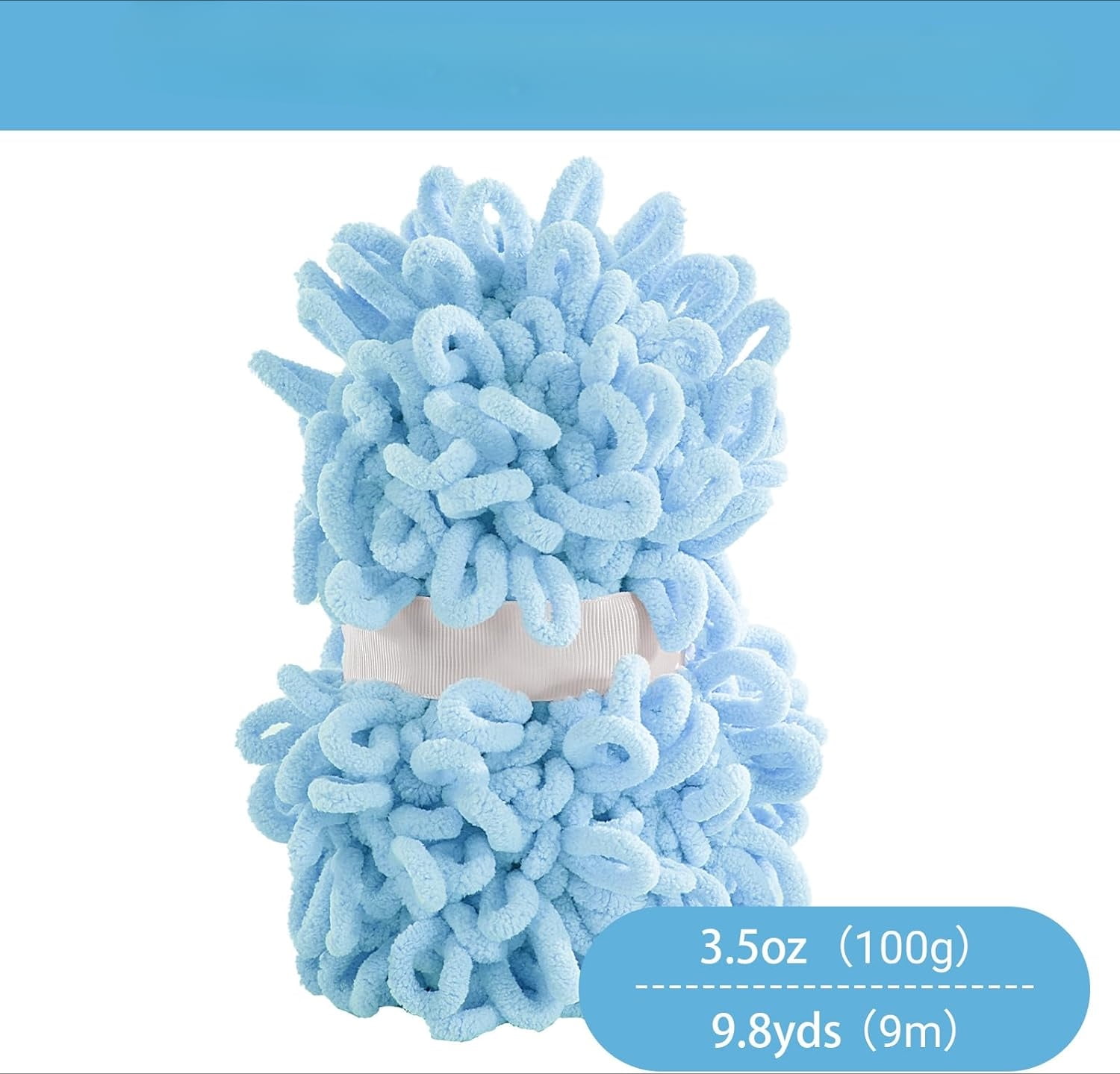 Minzimin 1 Pack (9.8 yds,3.5 oz Each Skein) Bulky Loop Yarn for Finger ...