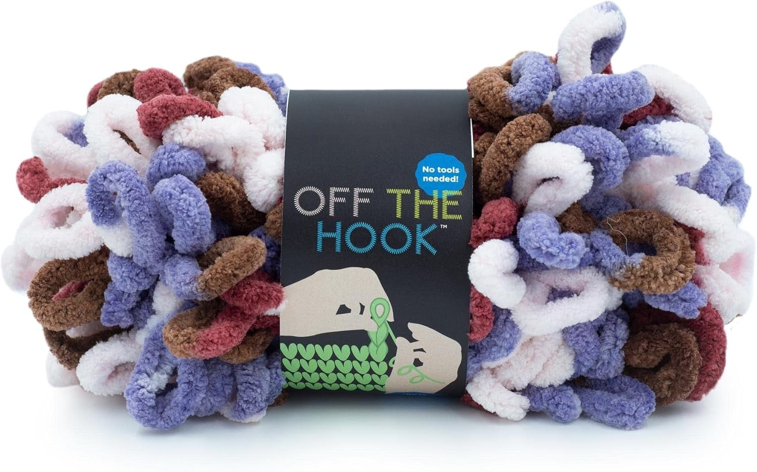 Minzimin 1-Pack Yarn Off the Hook Yarn, Bulky No-Needle Craft Yarn for ...