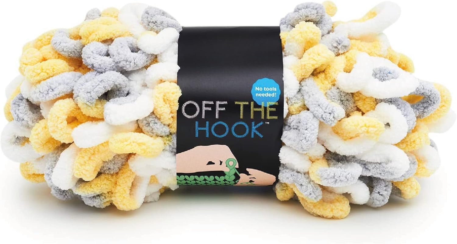 Minzimin 1-Pack Yarn Off the Hook Yarn, Bulky No-Needle Craft Yarn for ...