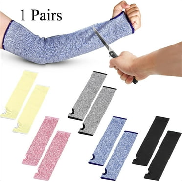 1 Pair Black Polyester Cut-resistant Sleeve, Arm Protection Sleeve ...