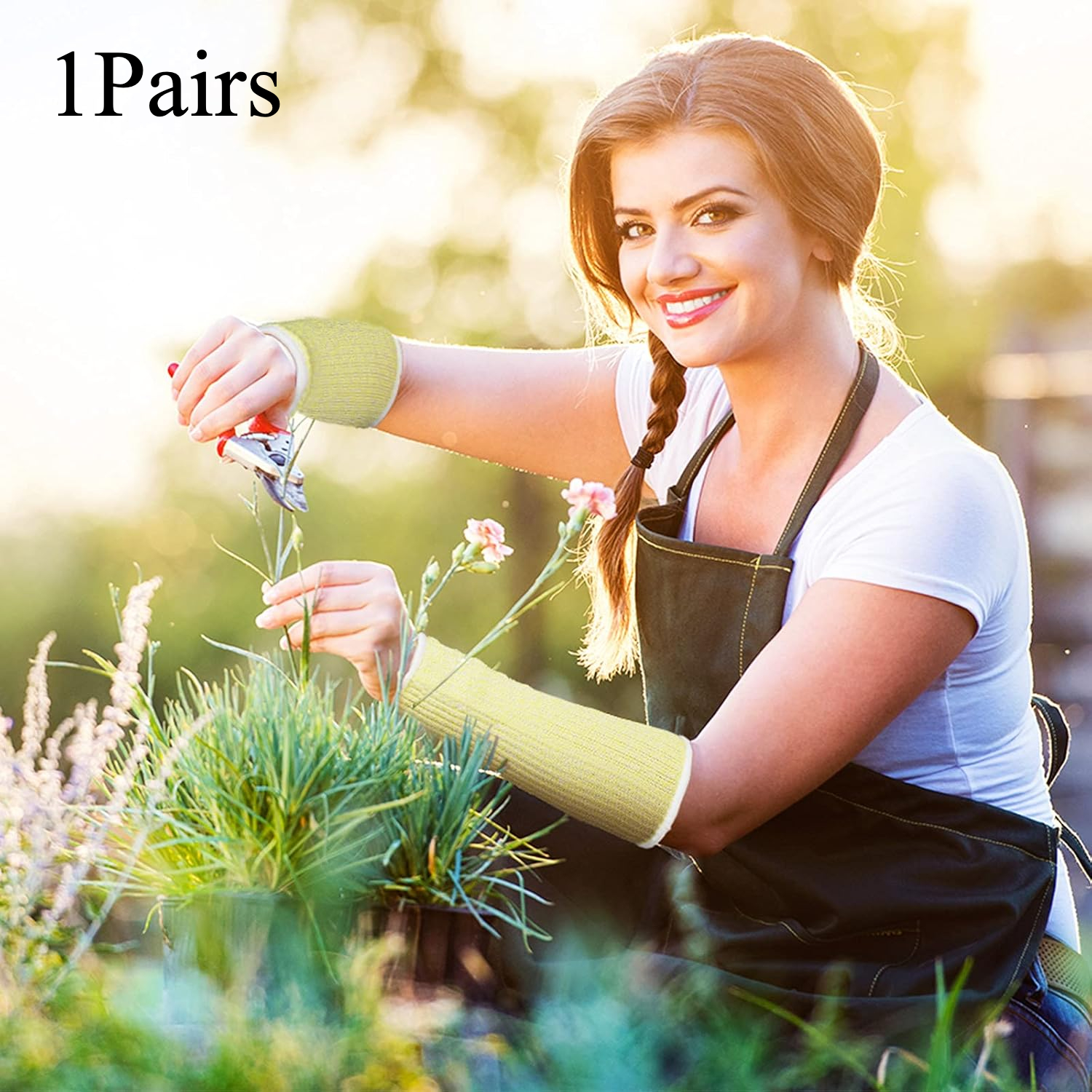 Minzimin 1 Pairs Cut Resistant Sleeves Level 5 Arm Protective Sleeve for Thin Skin and Bruising ...