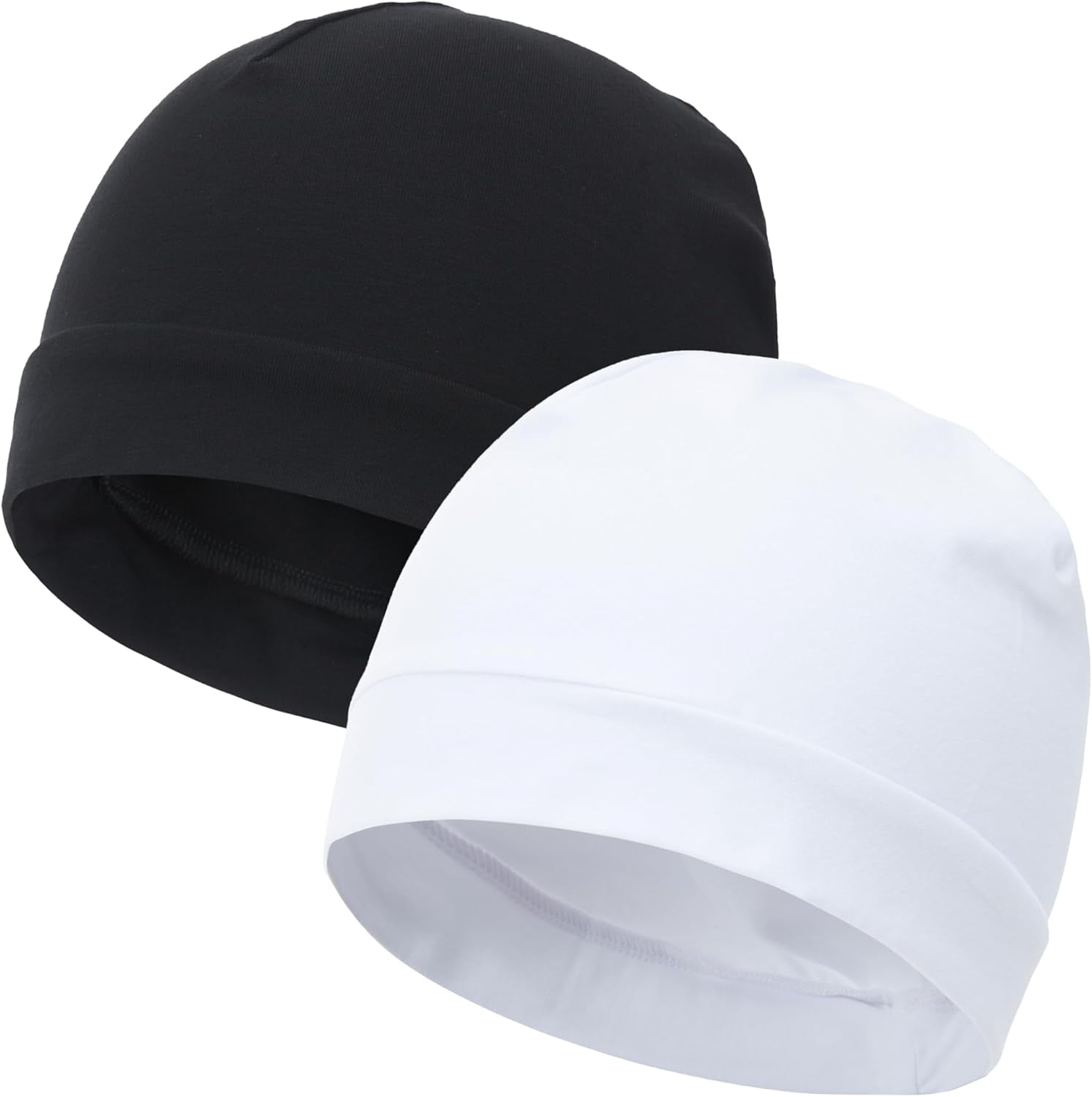 Minzimin 100% Cotton Skull Caps for Men Women Breathable Night Cap ...