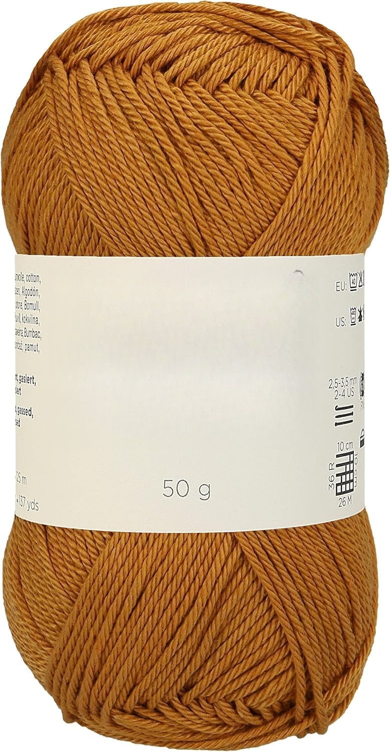 Minzimin 100% Mercerized Cotton Yarn, 50g (1.76oz), 125m (136 Yards ...