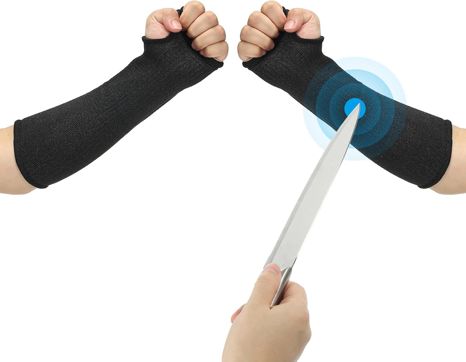 Minzimin 1Pairs Cut Resistant Sleeve, Arm Safety Protectors Sleeves ...