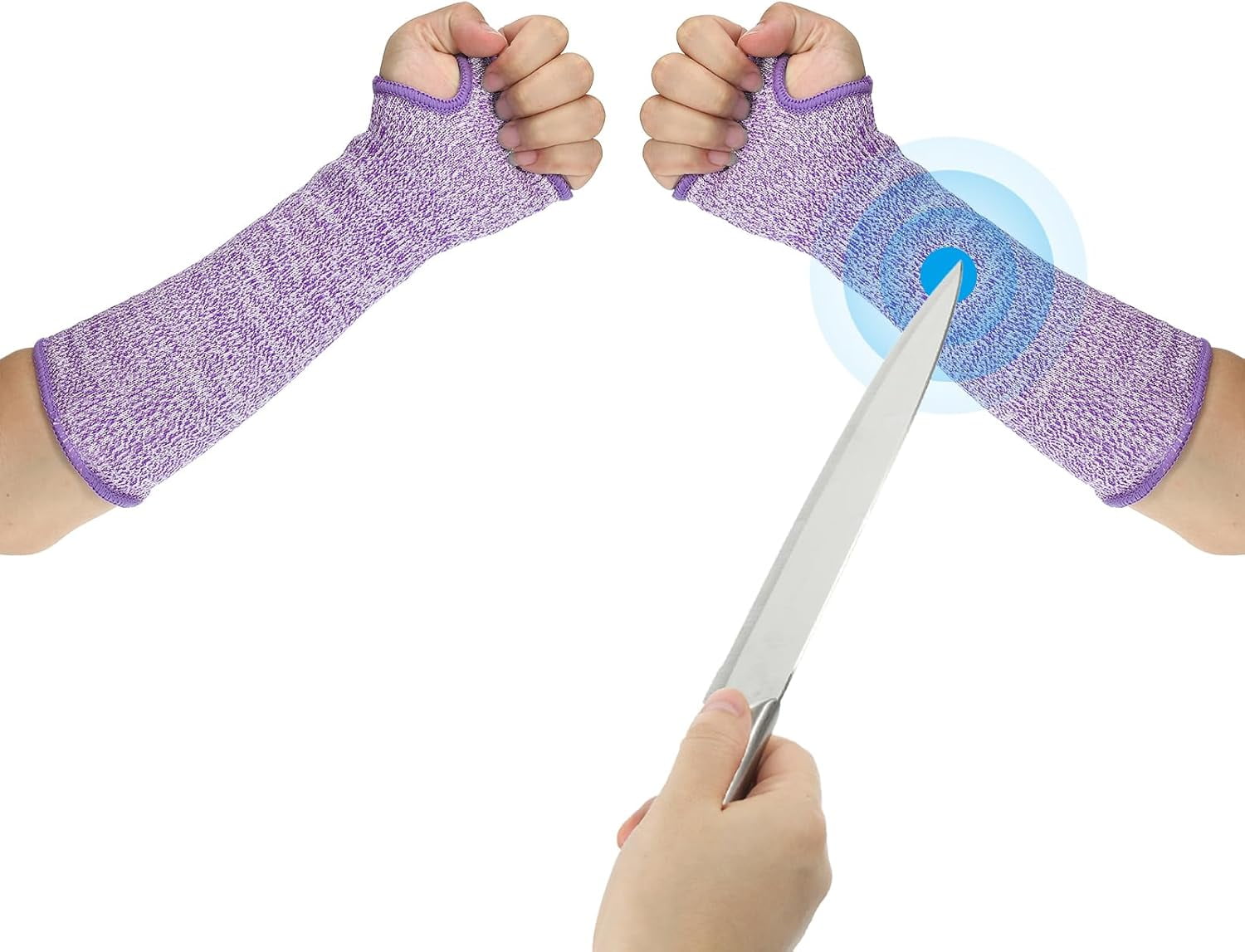 Minzimin 1Pairs Cut Resistant Sleeve, Arm Safety Protectors Sleeves ...