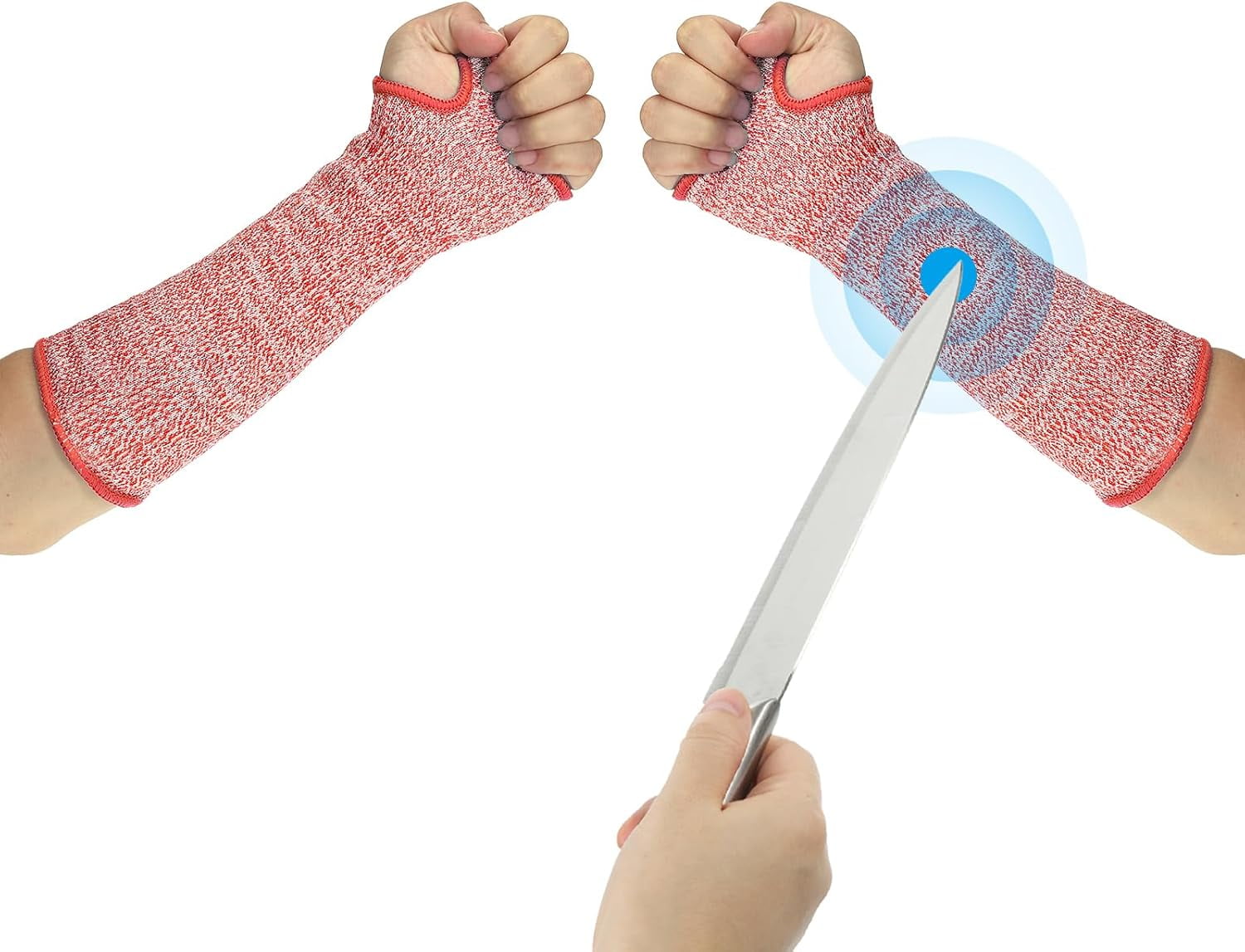 Minzimin 1Pairs Cut Resistant Sleeve, Arm Safety Protectors Sleeves ...