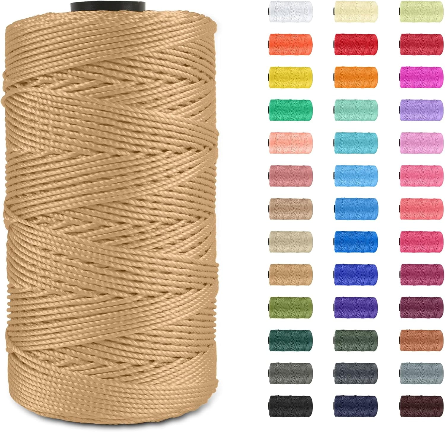 Minzimin 1Pcs Polypropylene Macrame Cord 1.5mm x 656 feet Twisted 100% ...