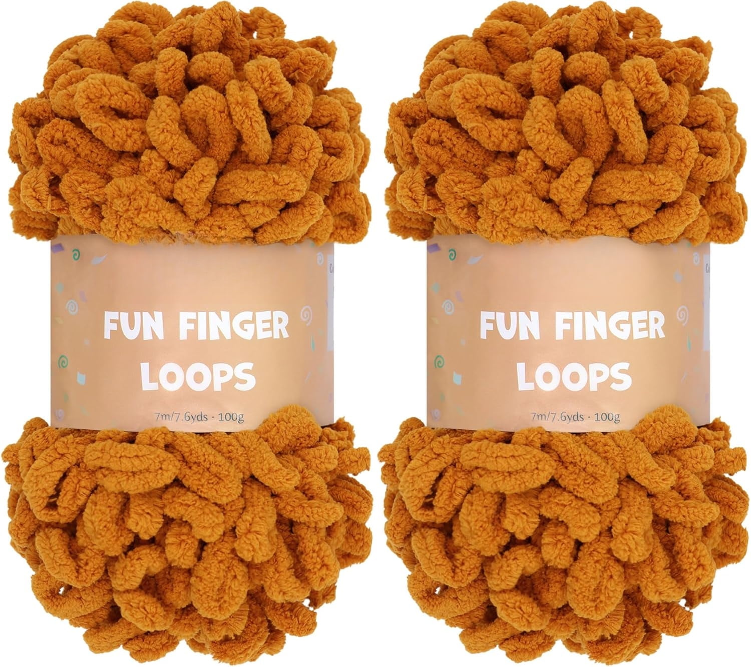 Minzimin 2 Pack (7.6 yds,3.5 oz Each Skein) Bulky Loop Yarn for Finger ...