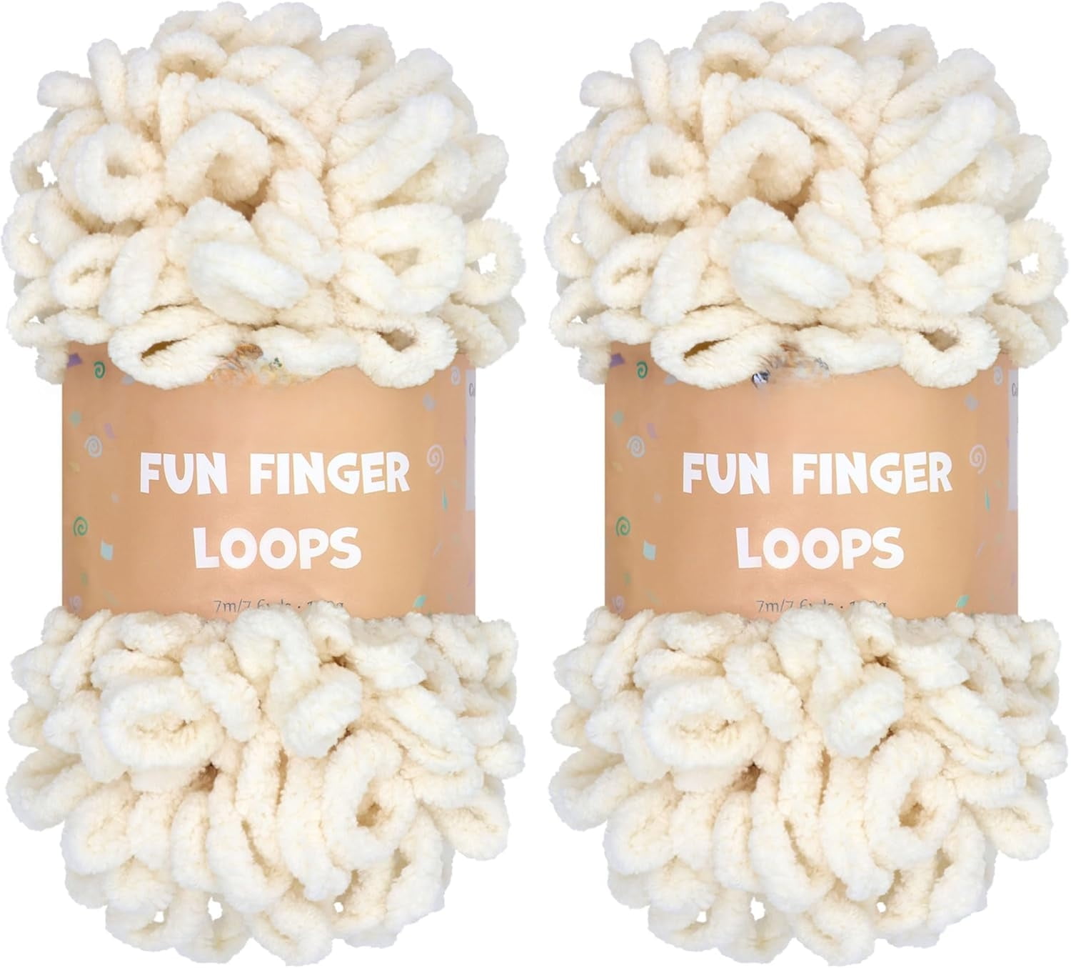 Minzimin 2 Pack (7.6 yds,3.5 oz Each Skein) Bulky Loop Yarn for Finger ...