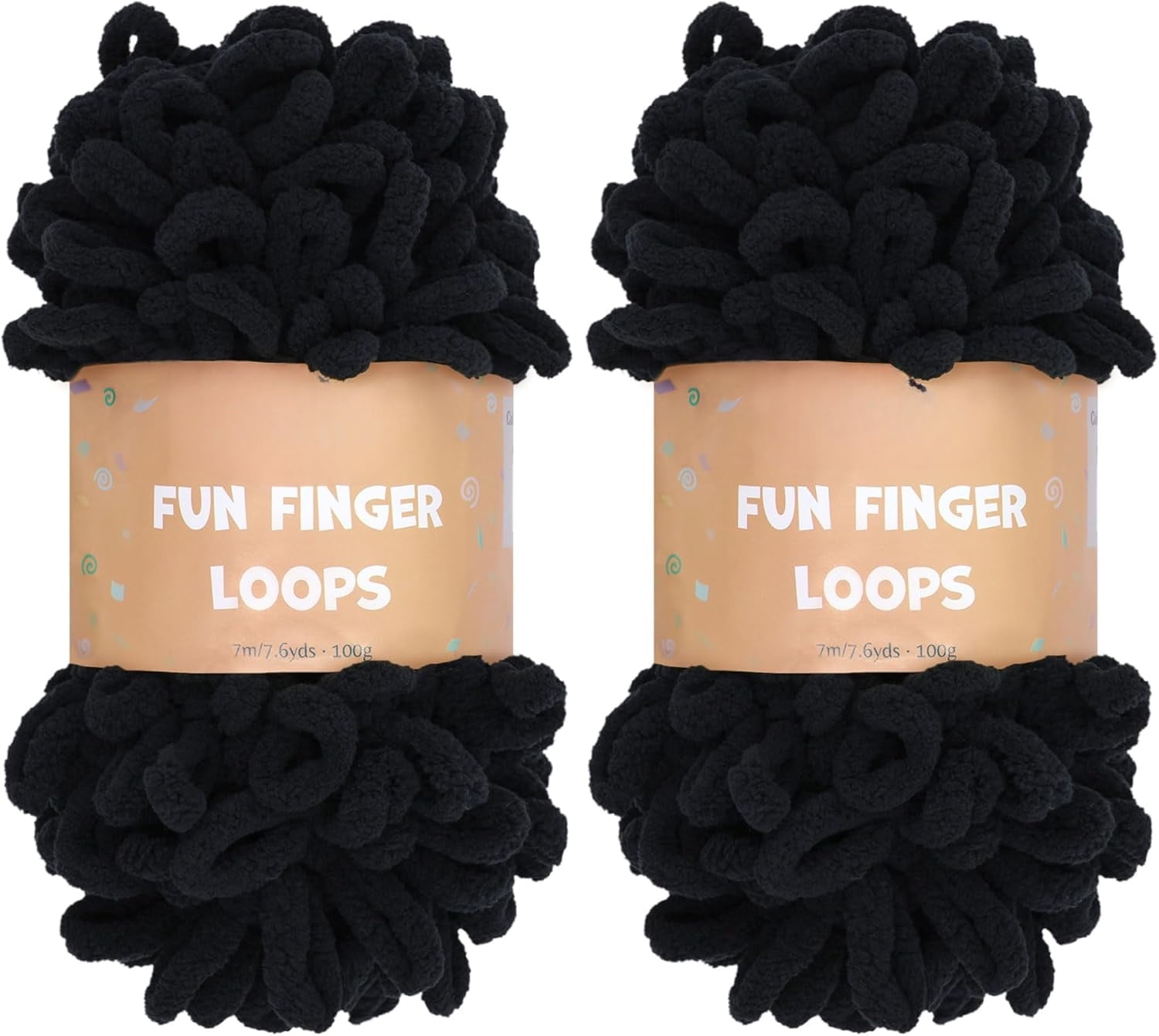 Minzimin 2 Pack (7.6 yds,3.5 oz Each Skein) Bulky Loop Yarn for Finger ...