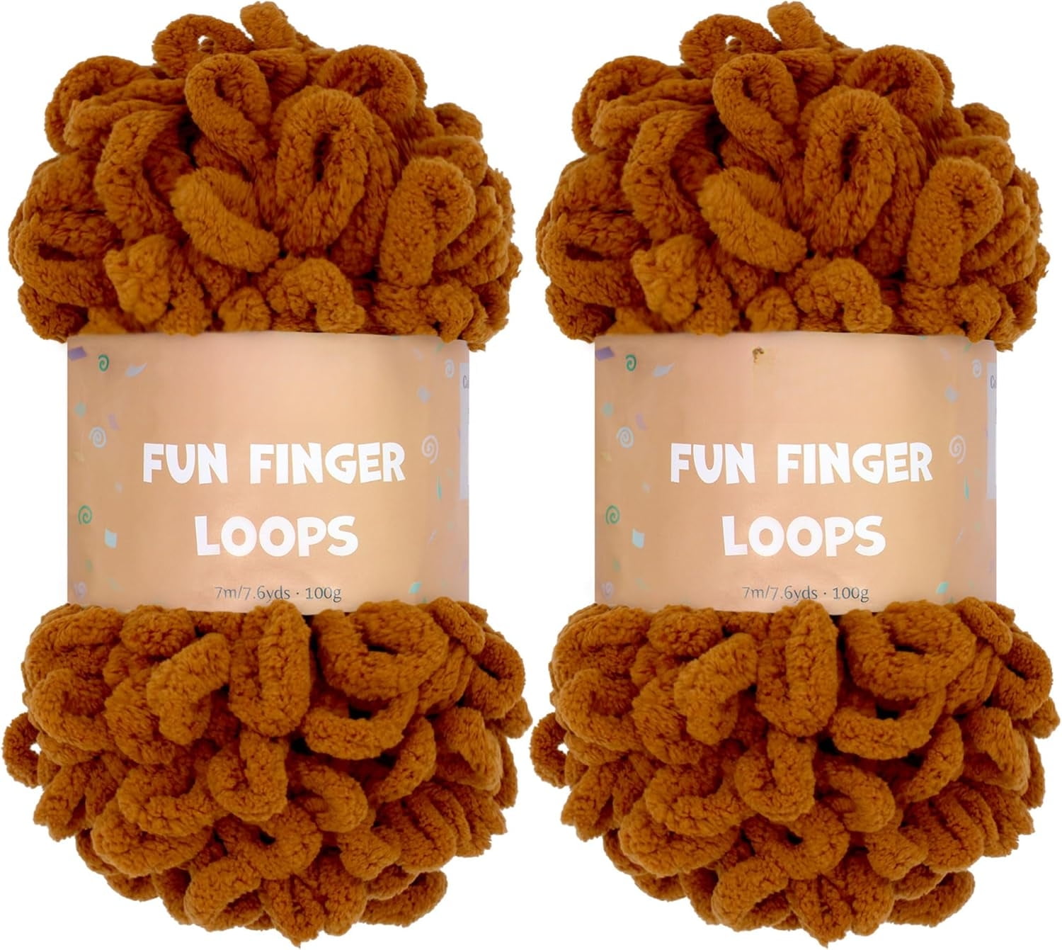 Minzimin 2 Pack (7.6 yds,3.5 oz Each Skein) Bulky Loop Yarn for Finger ...