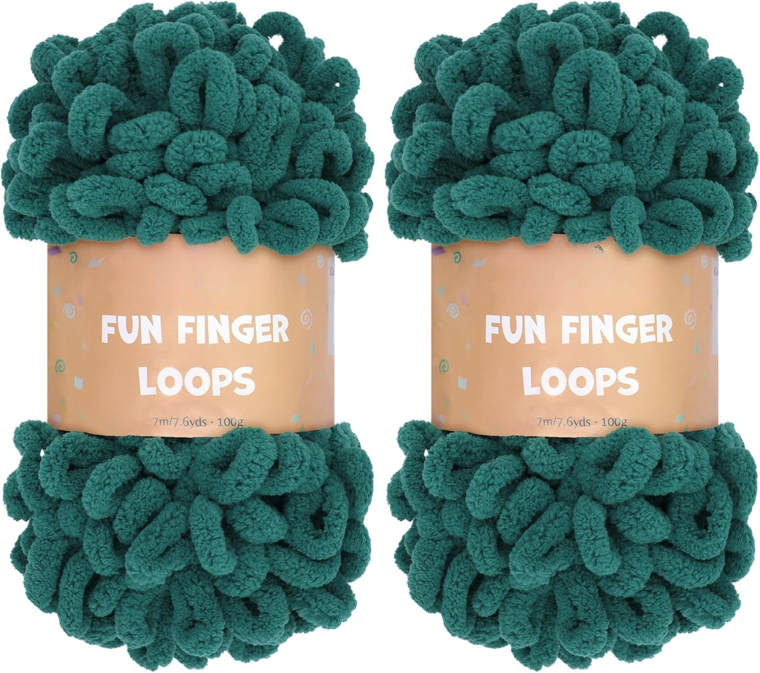 Minzimin 2 Pack (7.6 yds,3.5 oz Each Skein) Bulky Loop Yarn for Finger ...