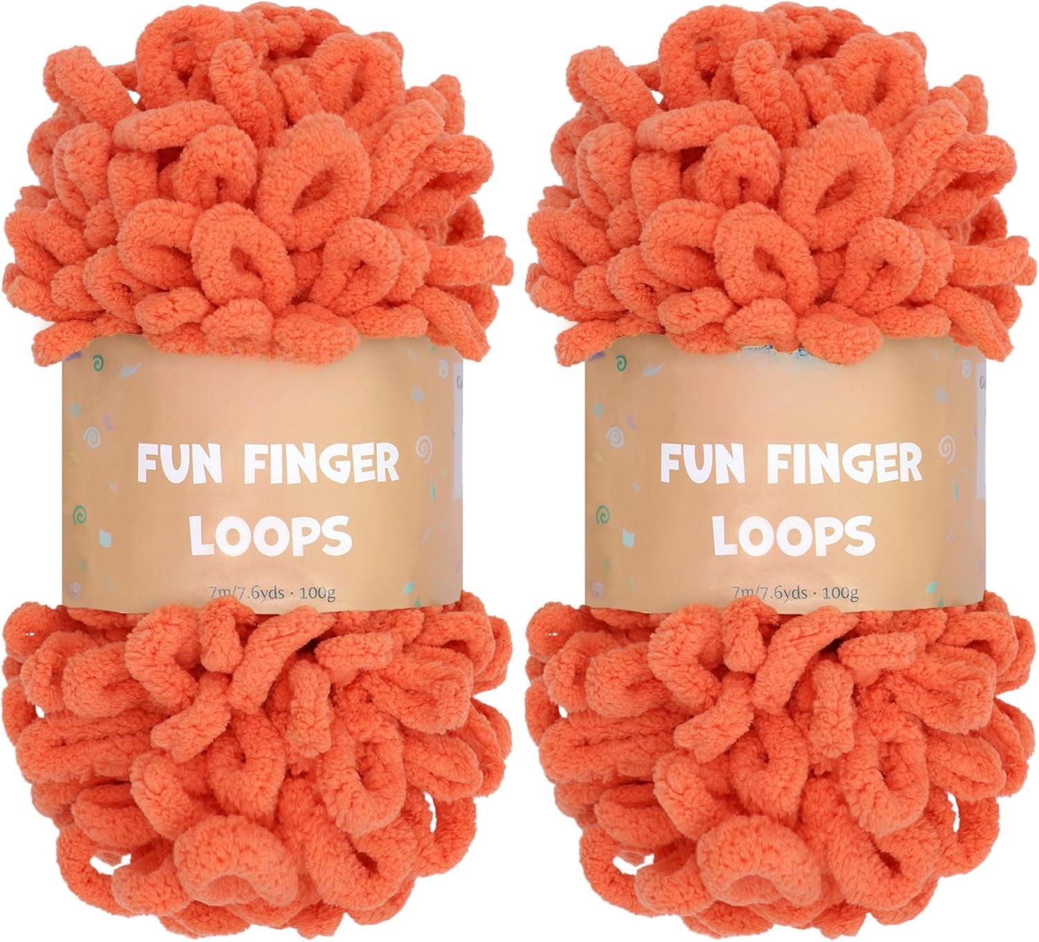 Minzimin 2 Pack (7.6 yds,3.5 oz Each Skein) Bulky Loop Yarn for Finger ...