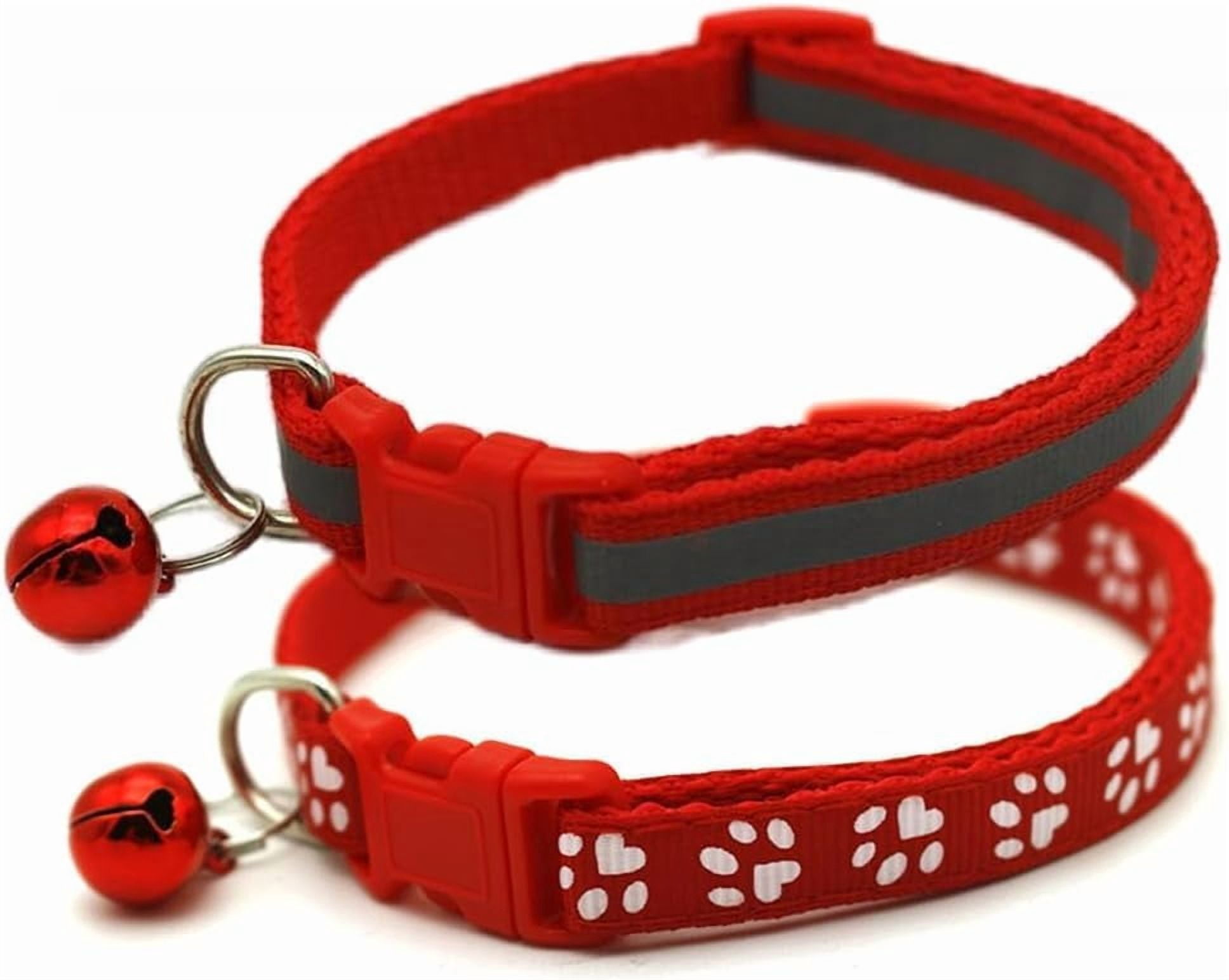 Minzimin 2-Pack Footprint & Reflective Cat Collar with Bell, & Dog ...