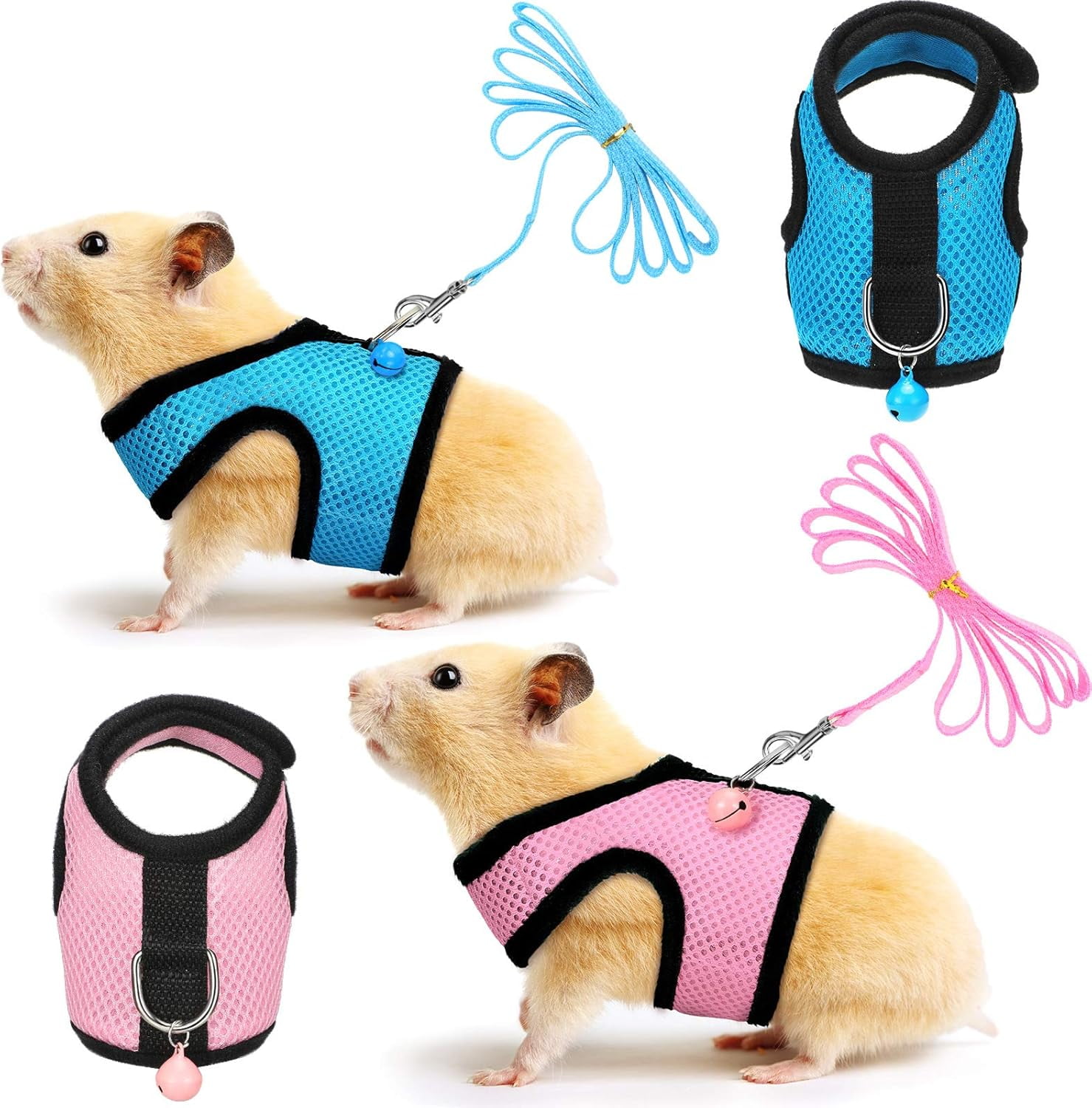 Minzimin 2 Pieces Guinea Pig Clothes Baby Ferret Rats Hamster Soft Mesh ...