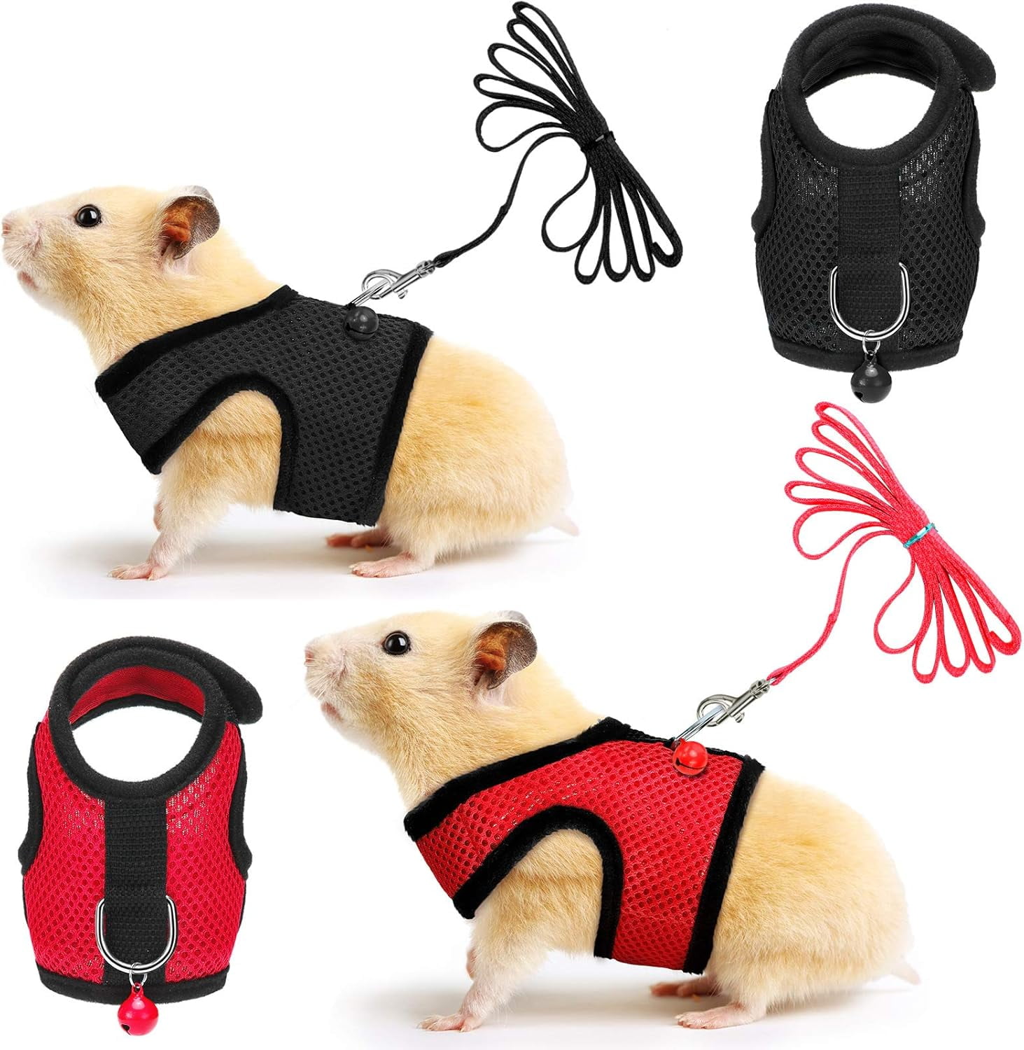 Minzimin 2 Pieces Guinea Pig Clothes Baby Ferret Rats Hamster Soft Mesh ...