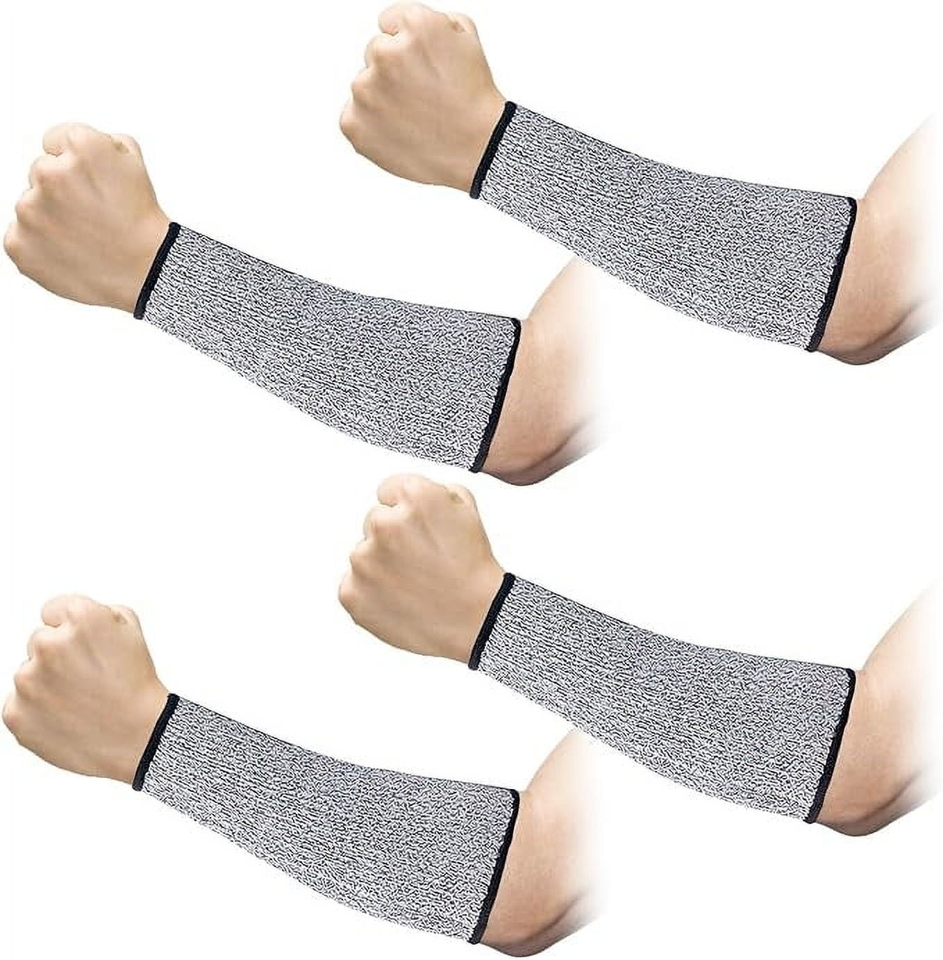 Minzimin 2Pairs Cut Resistant Sleeve Arm Safety Protectors Sleeves ...