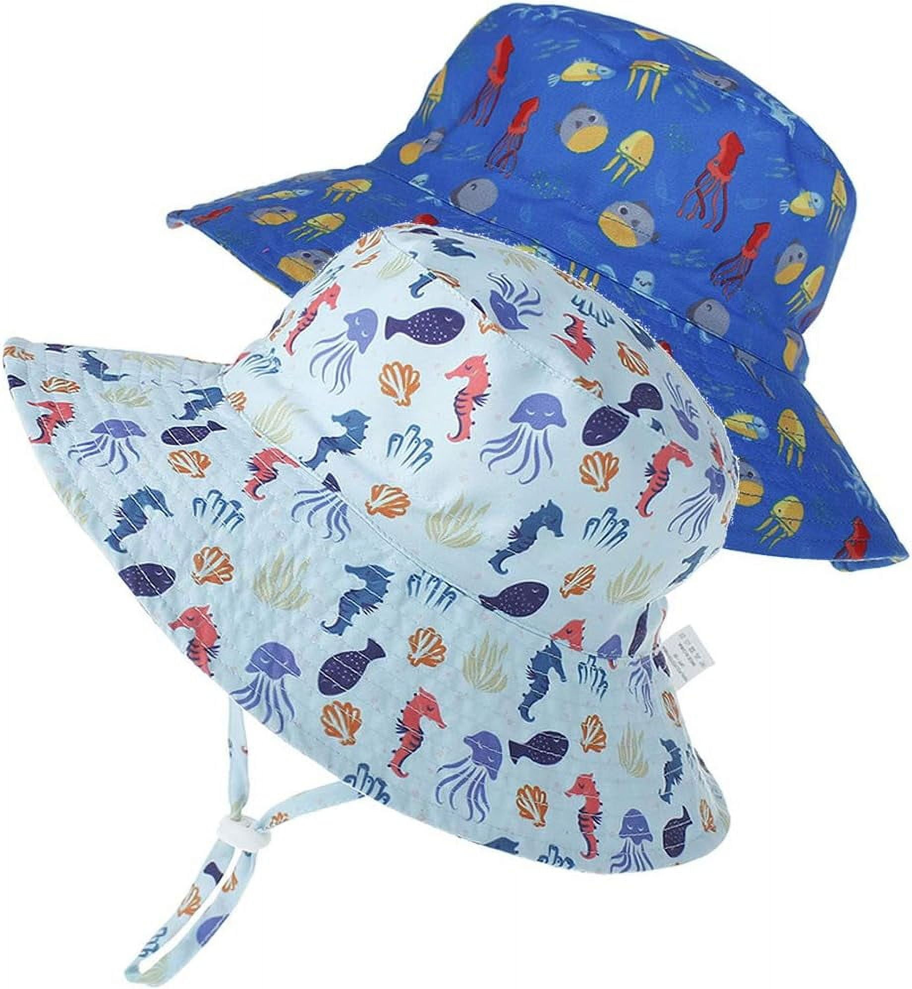 Minzimin 2pack Baby Sun Hat Toddler Summer UPF 50+ Baby Girl Bucket Hat ...