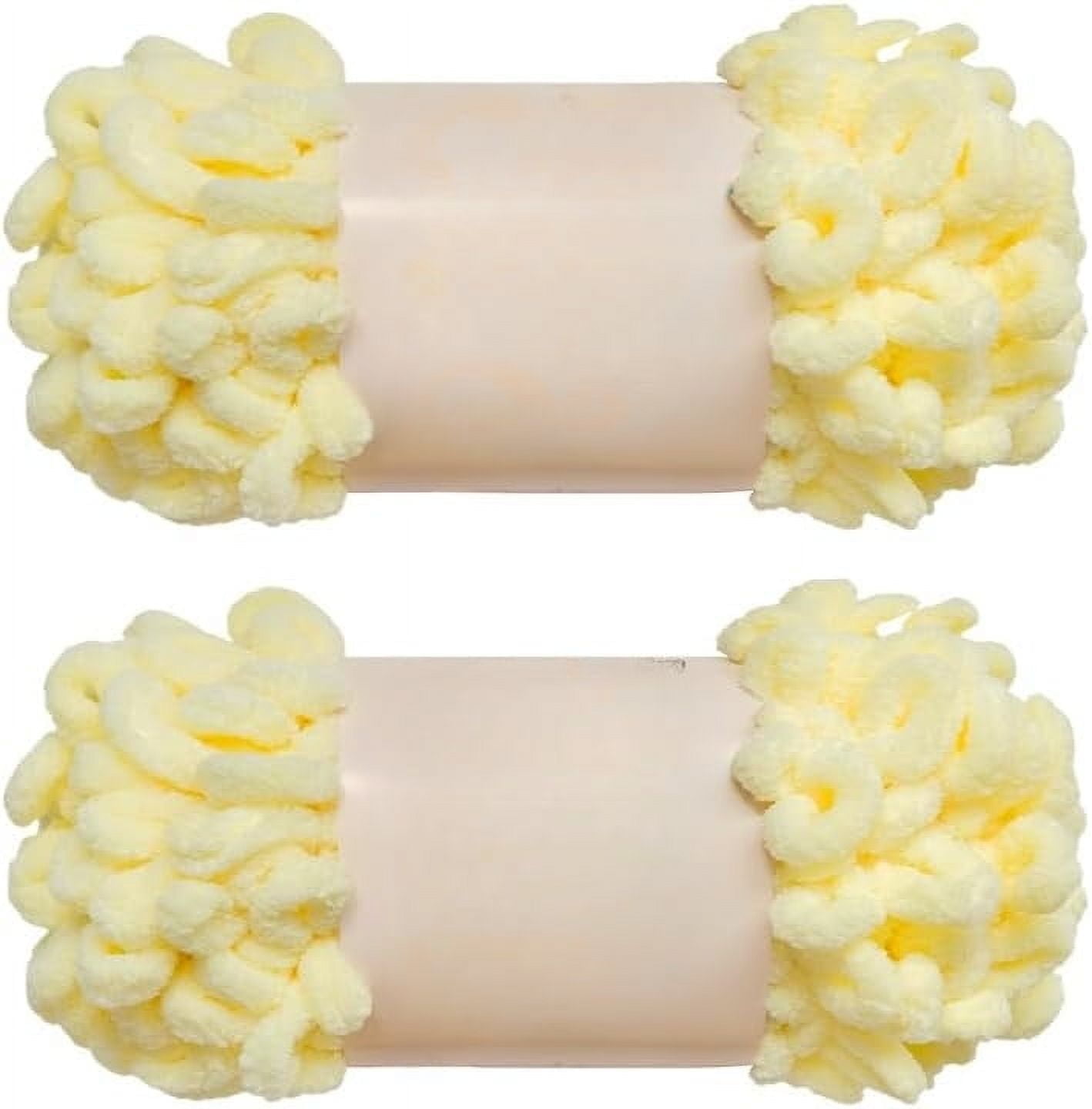 Yarn 100% Polyester Chenille Puffy Yarn, 2pcs/200g Loop DIY Hand Woven ...