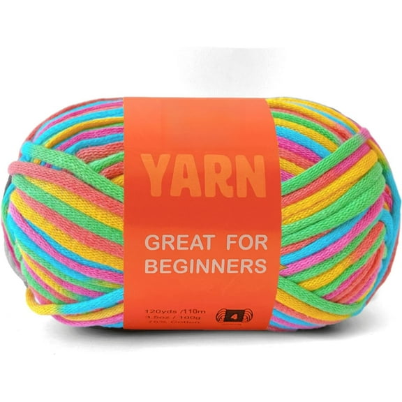 Colorful Hand Knitting Yarn Soft Crochet Yarn 25g Skeins 65 Meters Each ...