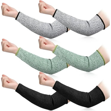 1 Pair Black Polyester Cut-resistant Sleeve, Arm Protection Sleeve ...