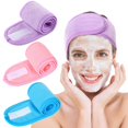 Minzimin 3 Pieces Spa Facial Headband Make Up Wrap Head Terry Cloth ...