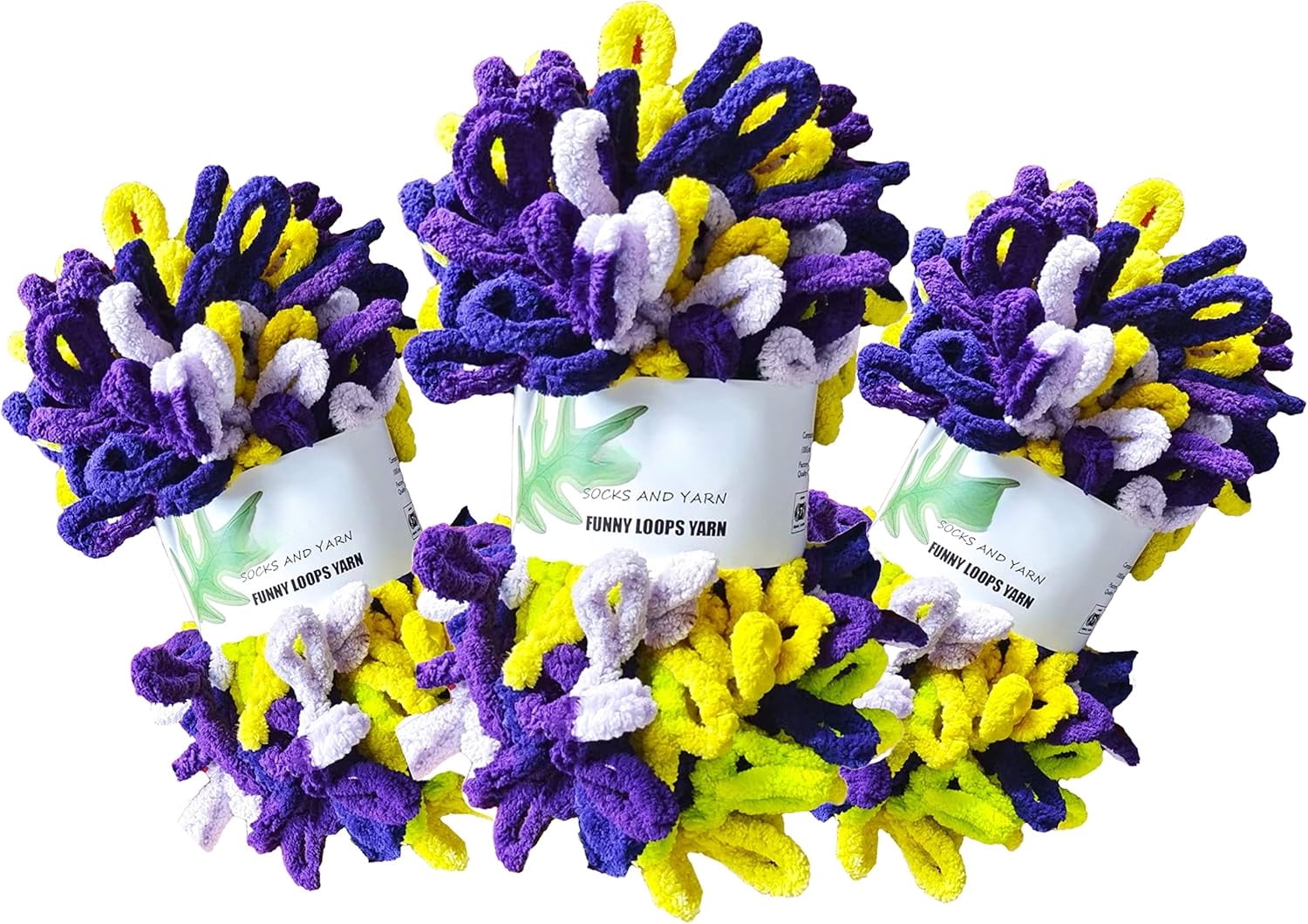 Minzimin 3 of Loop Yarn Finger Knitting Yarn - Walmart.com