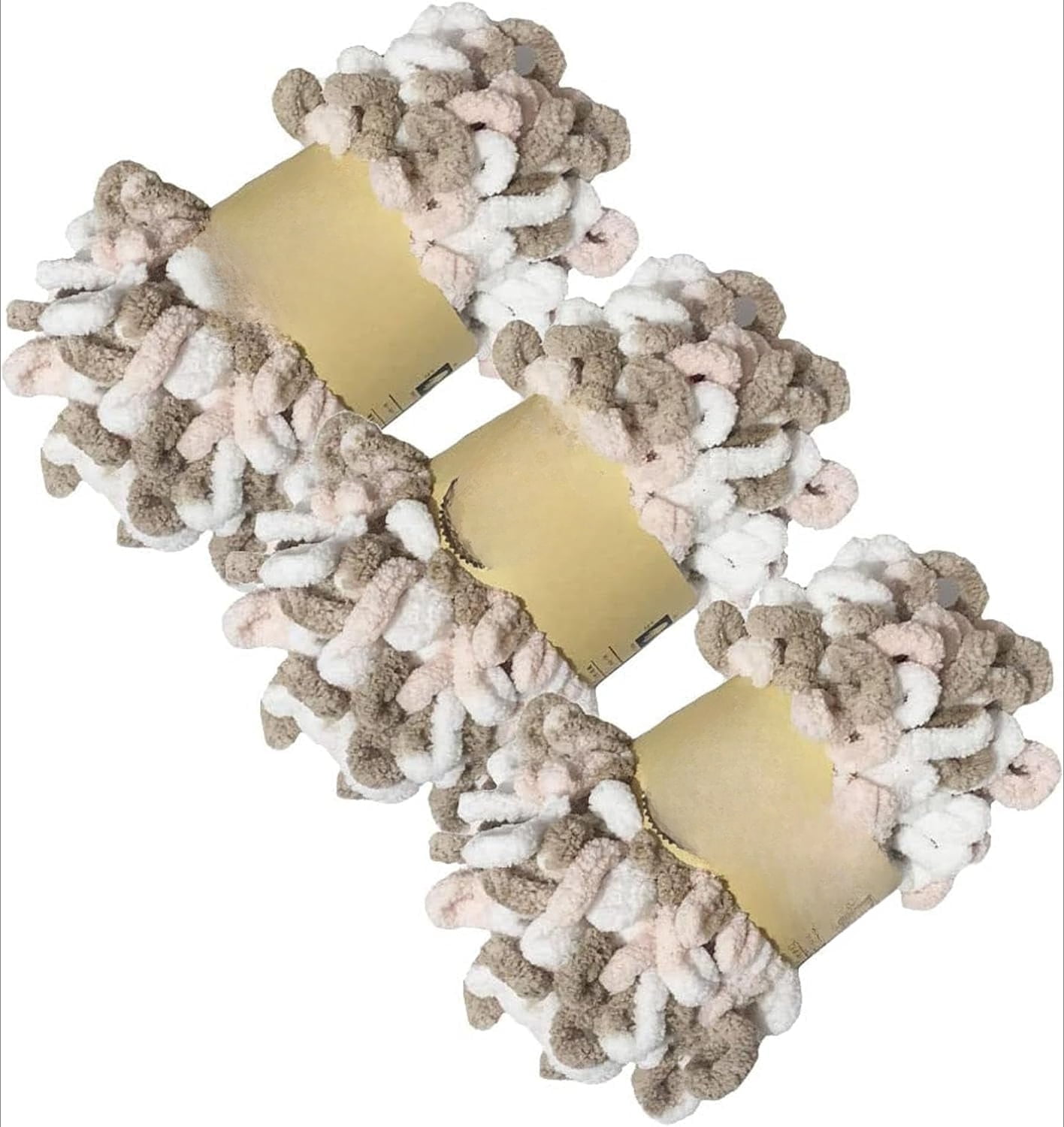 Minzimin 3Pack Chunky Blanket Yarn Chenille Finger Loop Yarn for Hand ...