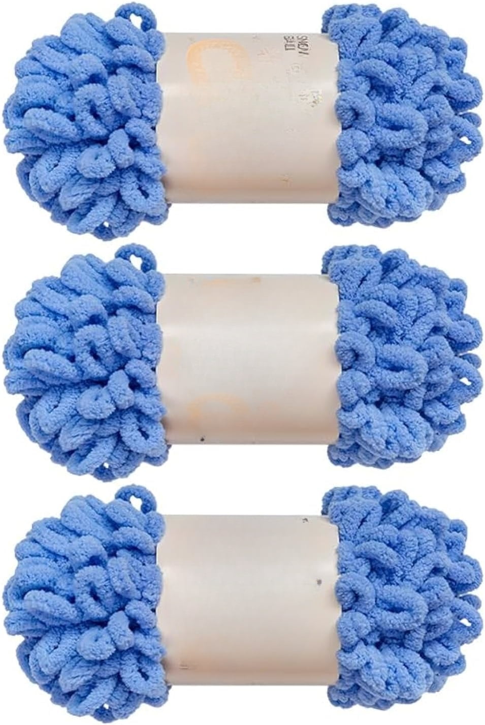 Minzimin 3pcs/300g Loop Yarn 100% Polyester Chenille Puffy Yarn, Craft ...