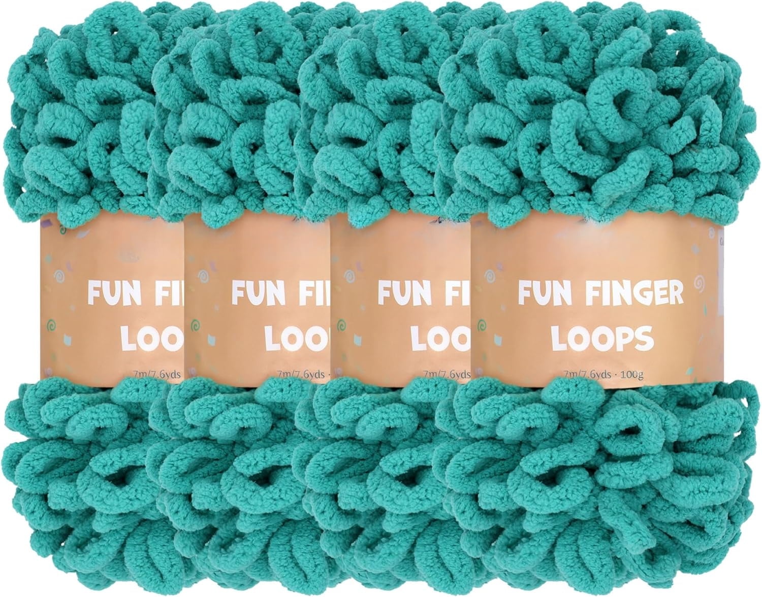 Minzimin 4 Pack (7.6 yds,3.5 oz Each Skein) Bulky Loop Yarn for Finger ...