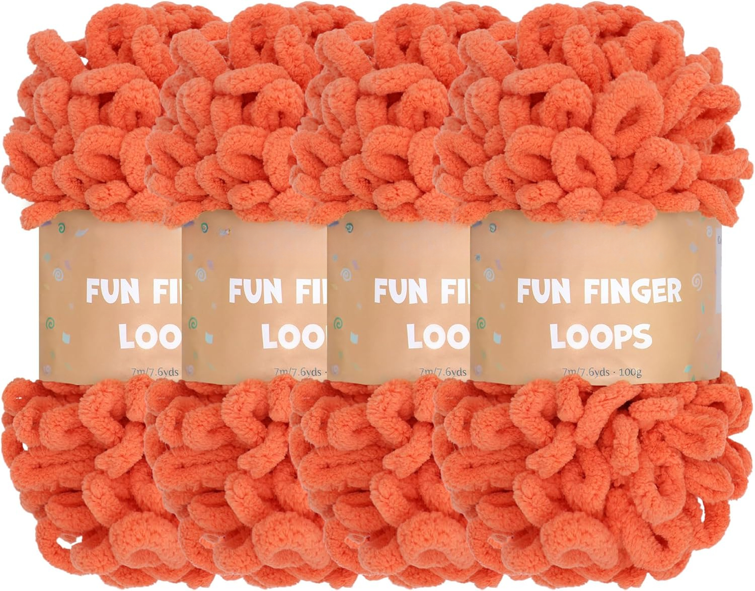 Minzimin 4 Pack (7.6 yds,3.5 oz Each Skein) Bulky Loop Yarn for Finger ...