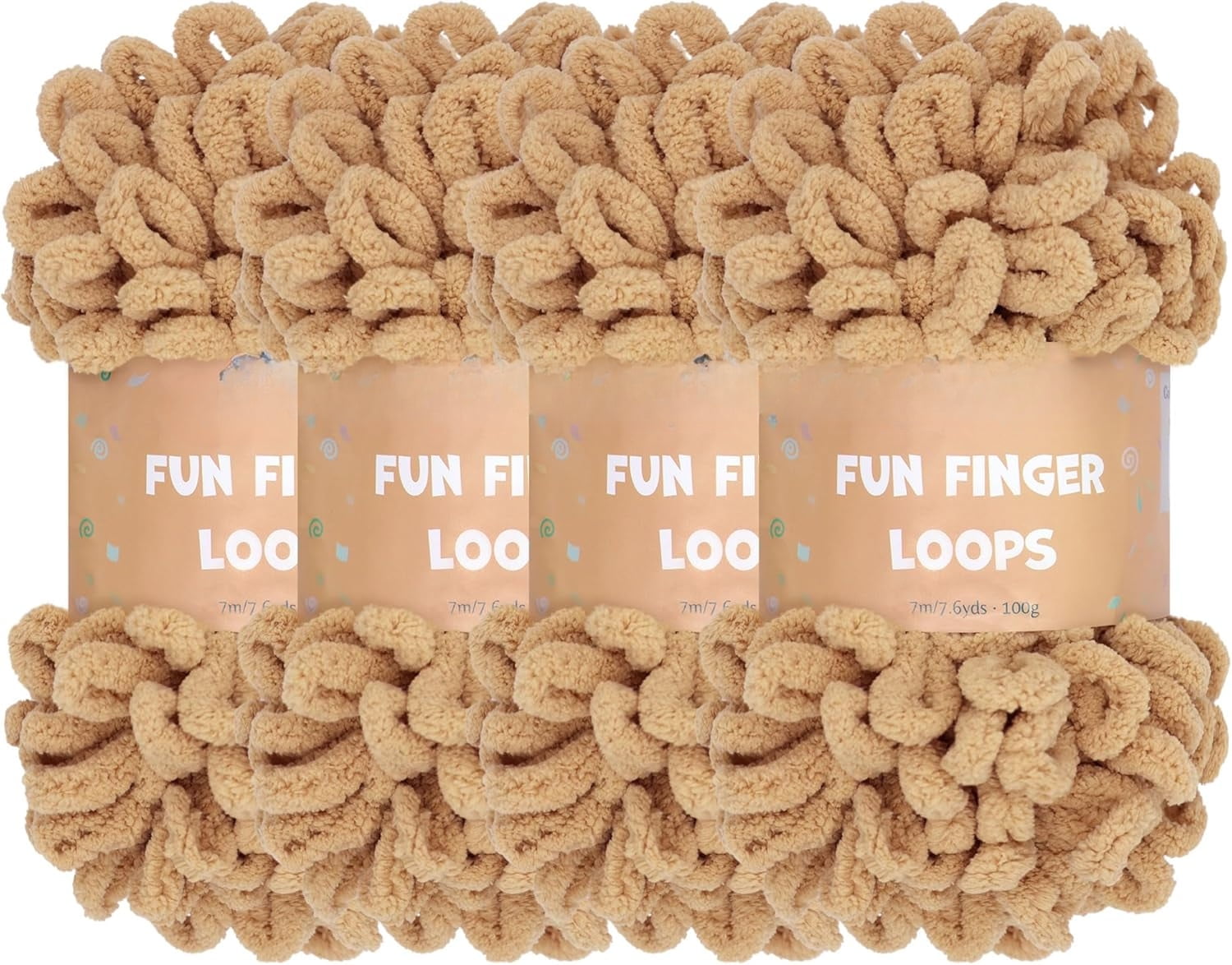 Minzimin 4 Pack (7.6 yds,3.5 oz Each Skein) Bulky Loop Yarn for Finger ...