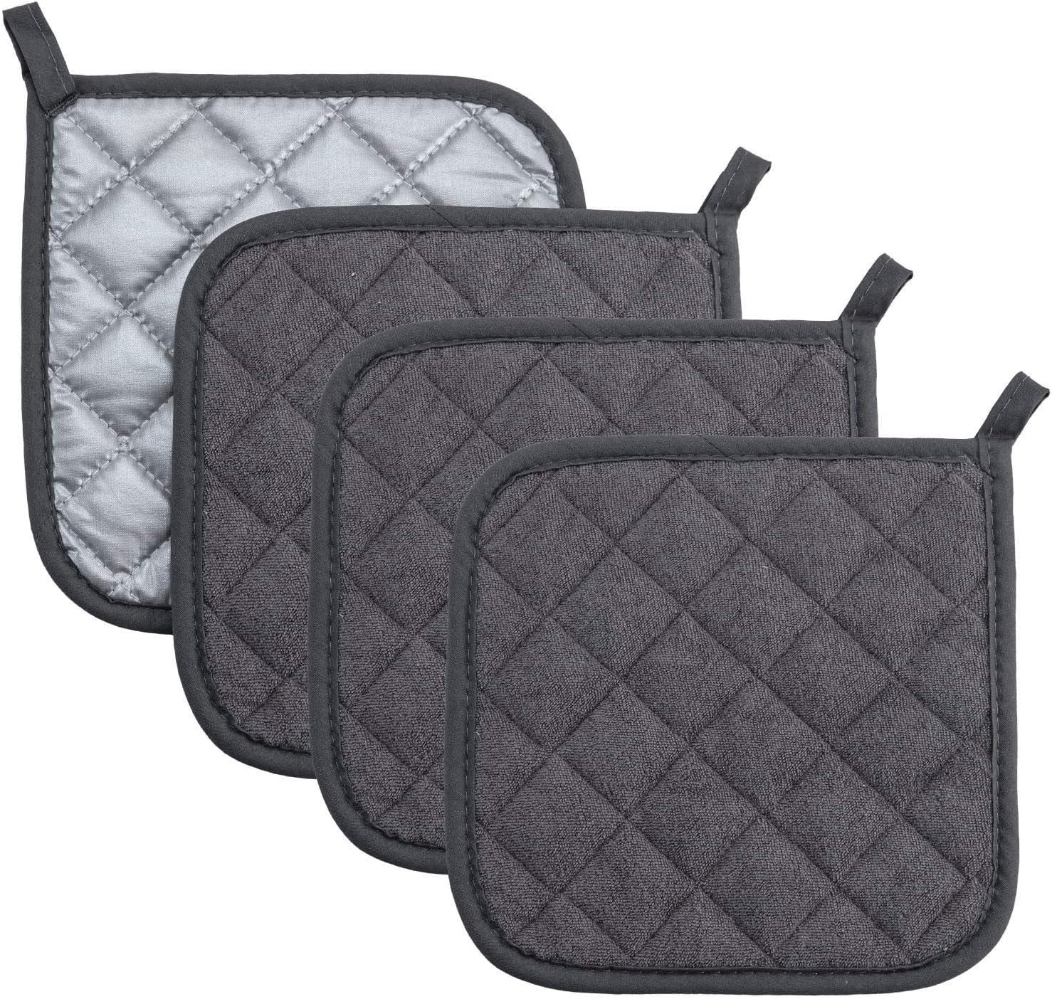 Minzimin 4 Pack Pot Holders for Kitchen Heat Resistant Pot Holders Sets ...