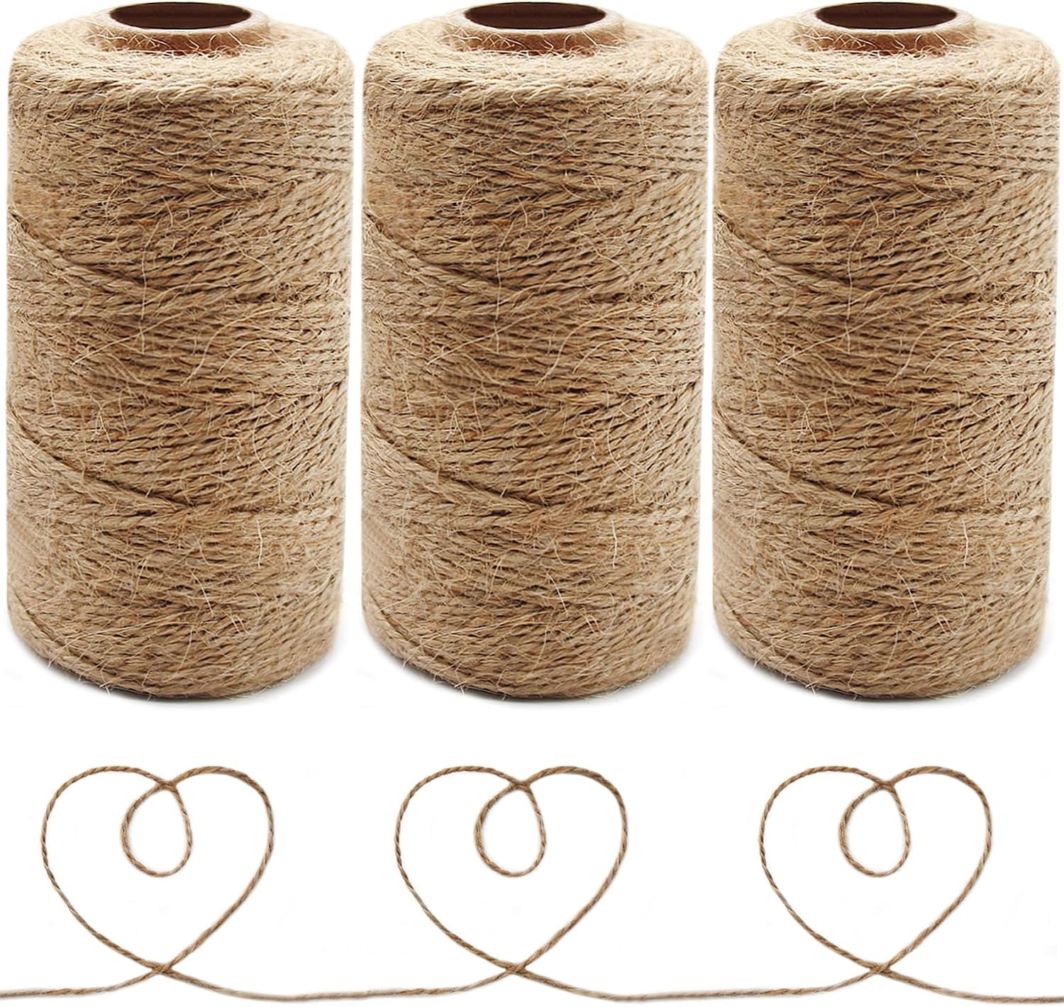 Minzimin 984 Feet Cotton Twine Natural Jute Twine Bakers Twine Wrapping ...