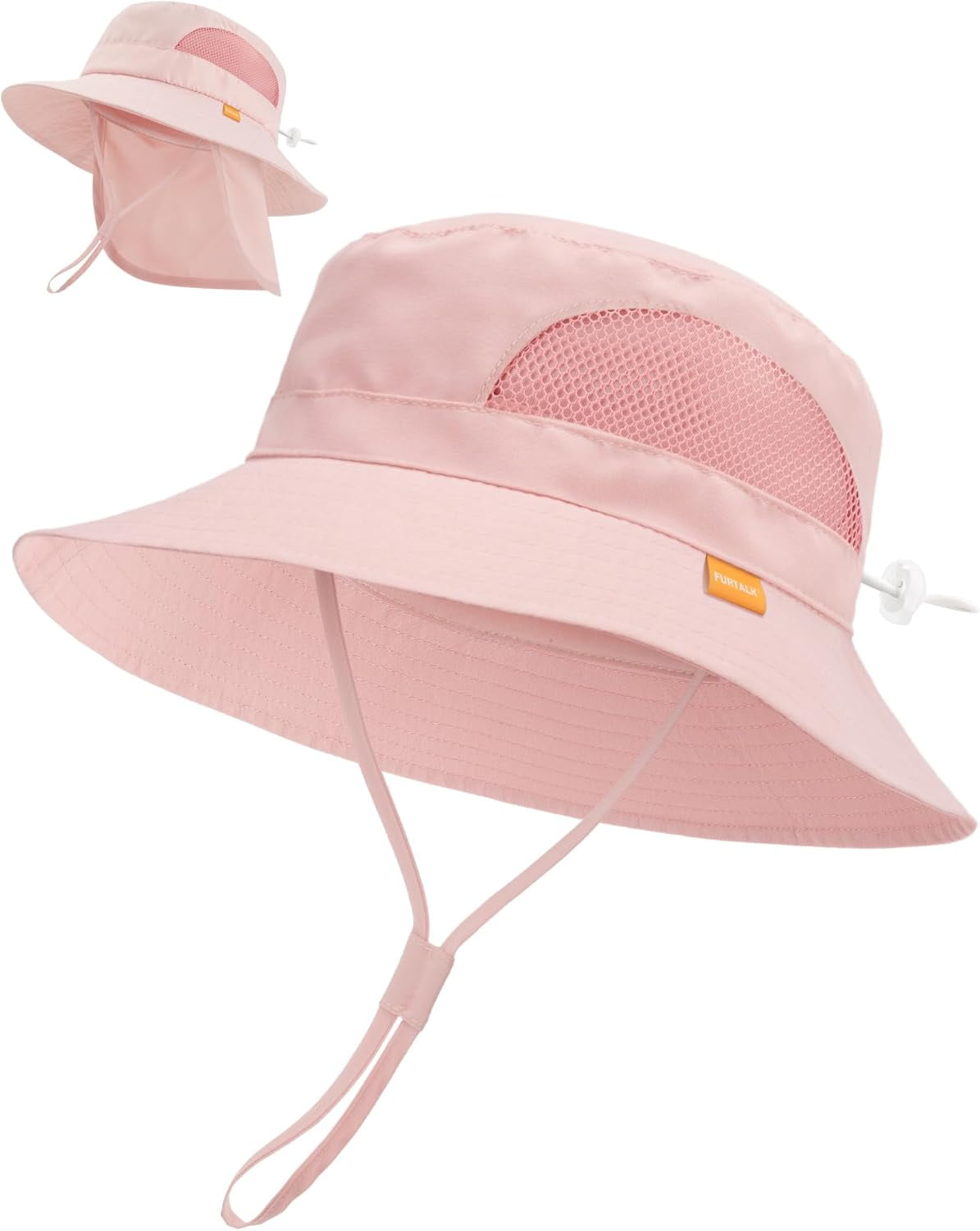 Minzimin Baby Toddler Sun Hat Bucket Hat with Neck Flap Wide Brim Hats ...