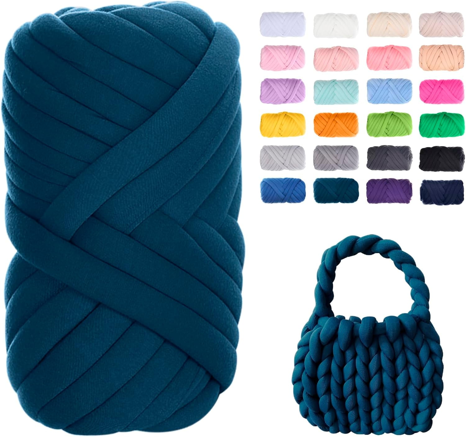 Minzimin Chunky Yarn for Hand Knitting, 0.55lb/10 Yards Giant Yarn Arm ...