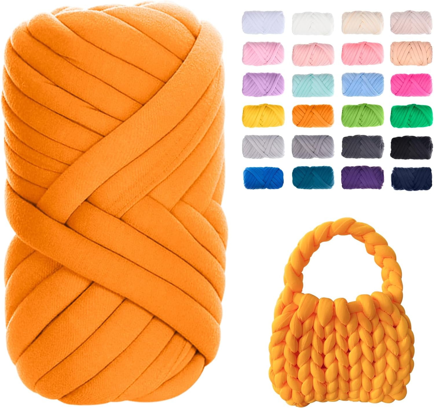 Minzimin Chunky Yarn for Hand Knitting, 0.55lb/10 Yards Giant Yarn Arm ...