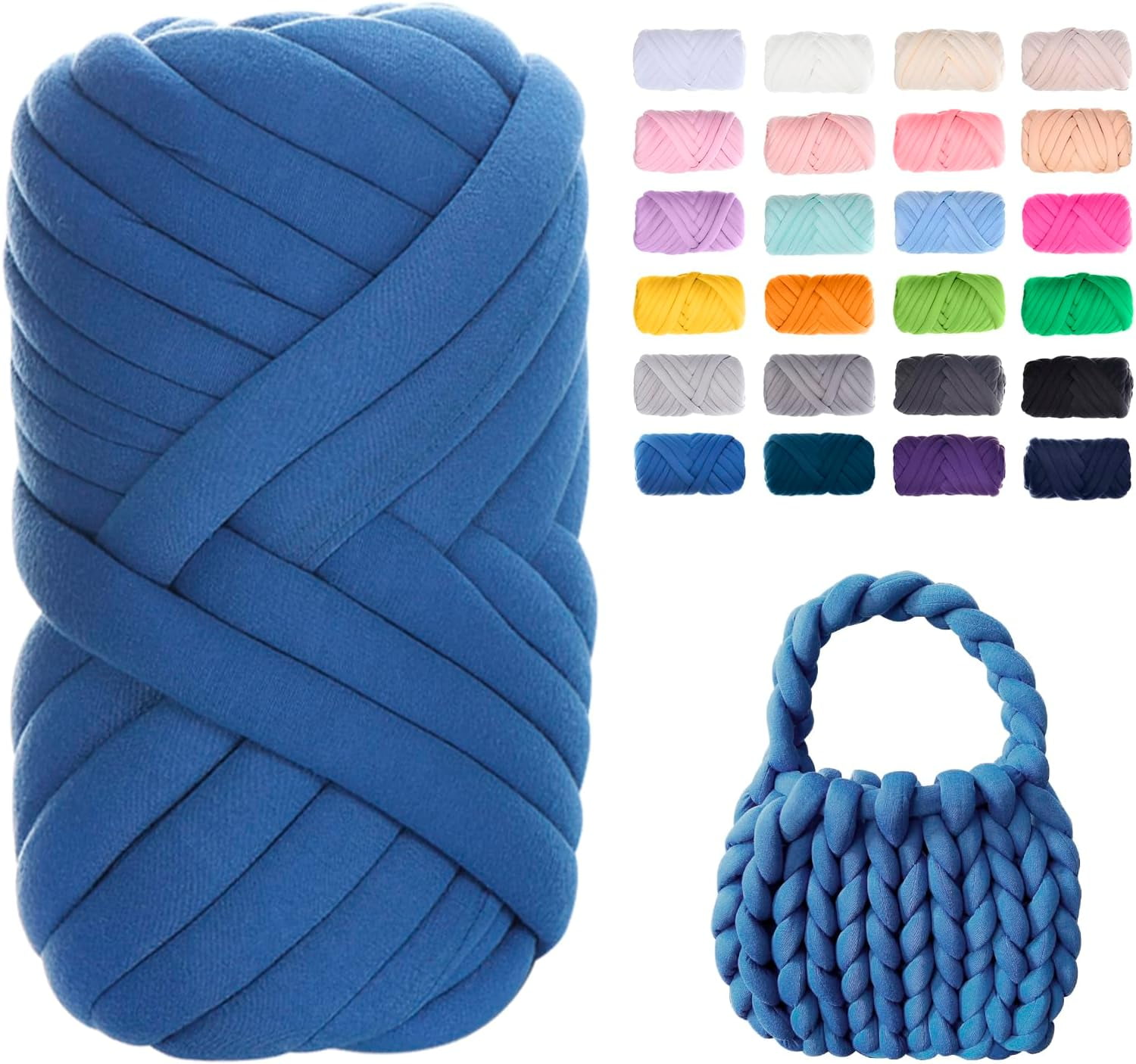 Minzimin Chunky Yarn for Hand Knitting, 0.55lb/10 Yards Giant Yarn Arm ...