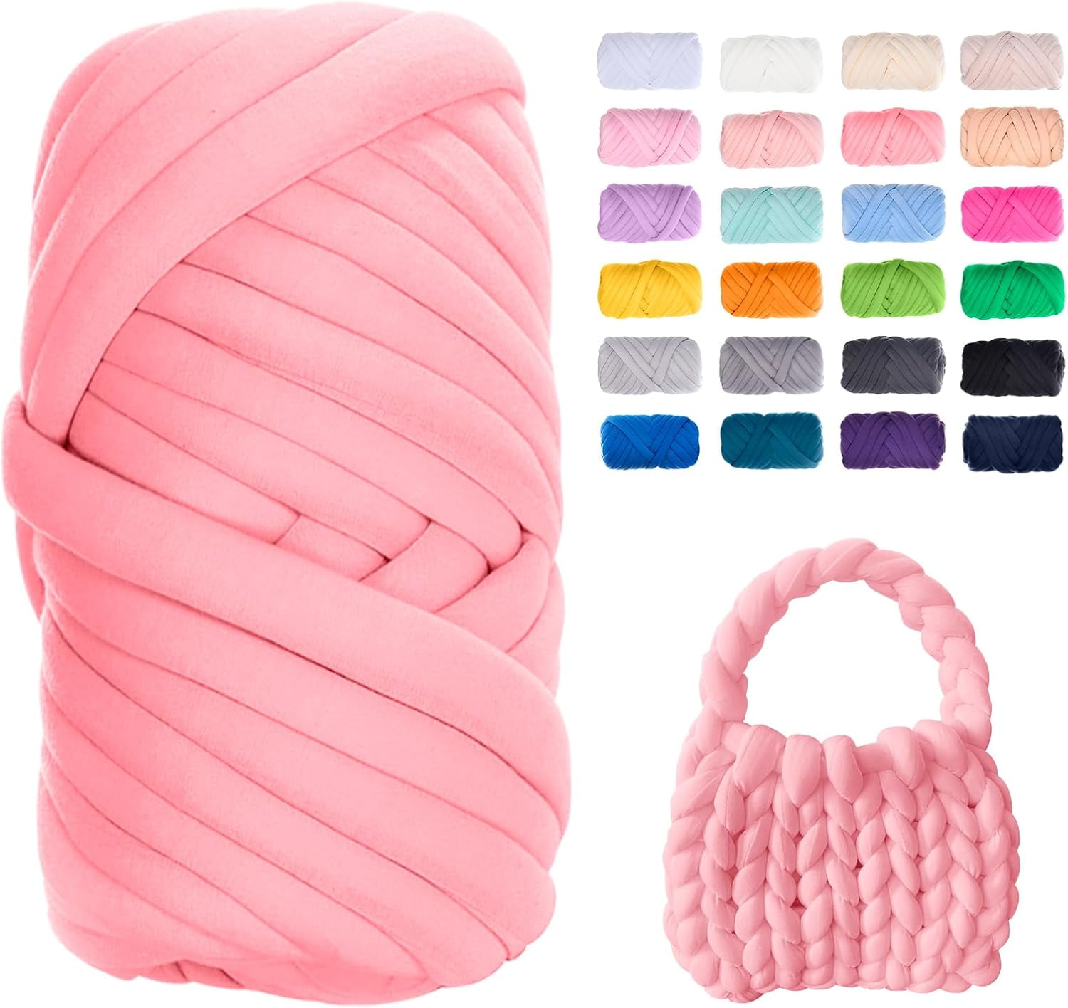 Minzimin Chunky Yarn for Hand Knitting, 0.55lb/10 Yards Giant Yarn Arm ...