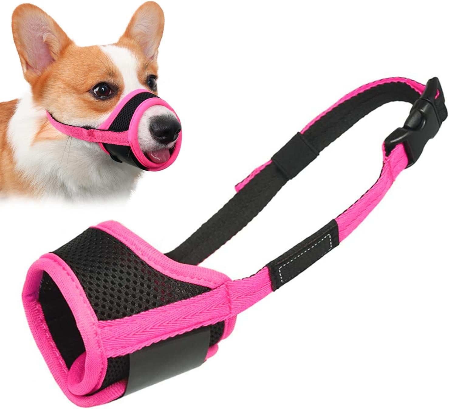 Minzimin Dog Muzzle Anti Biting Barking and Chewing with Comfortable ...