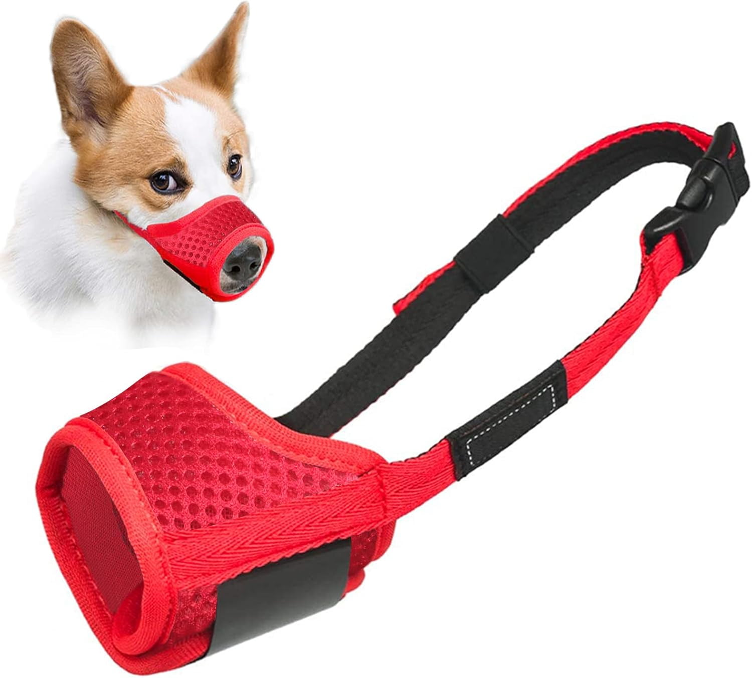 Minzimin Dog Muzzle Anti Biting Barking and Chewing with Comfortable ...