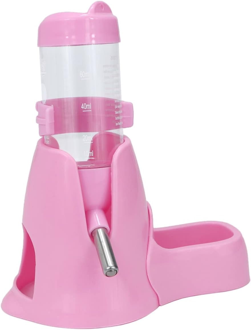 Minzimin Hamster Water Bottle with Food Container Base Hut No Drip ...